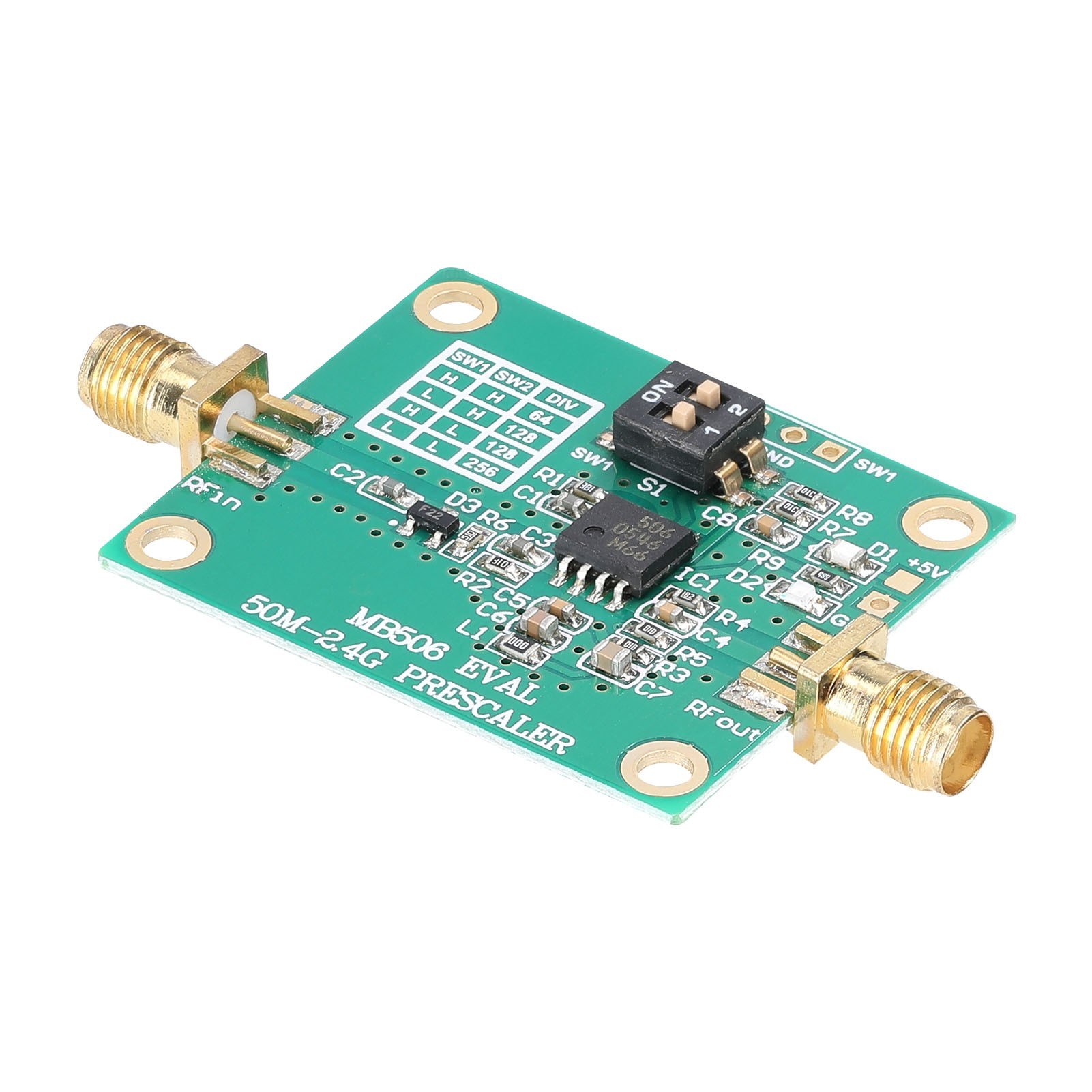 MB506 Modul 50 MHz-2,4 GHz Hochfrequenz-Prescaler 64/128/256 Teiler für ...