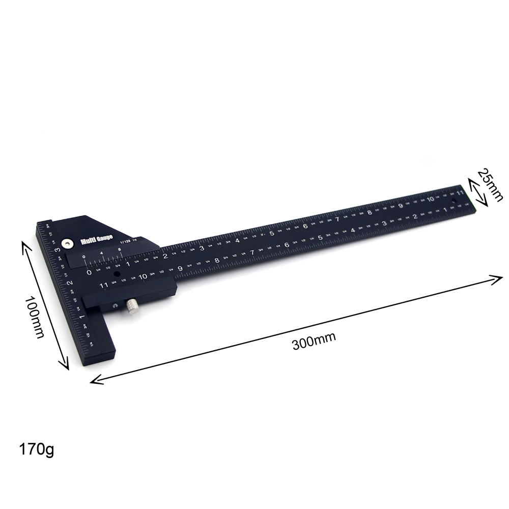 Woodworking Multifunctional Ruler Aluminum Alloy T-shaped Rulers ...