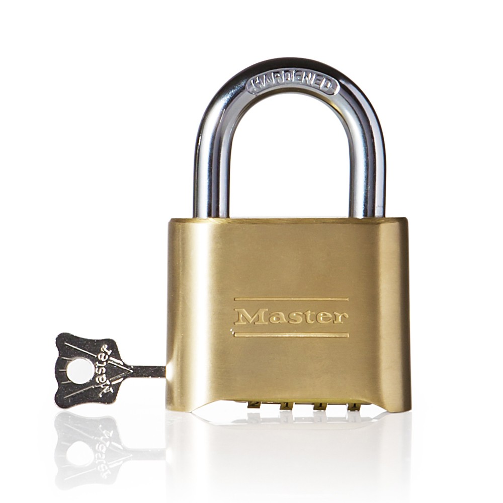 Candado de combinación Master Lock Candado de latón macizo Candado ...