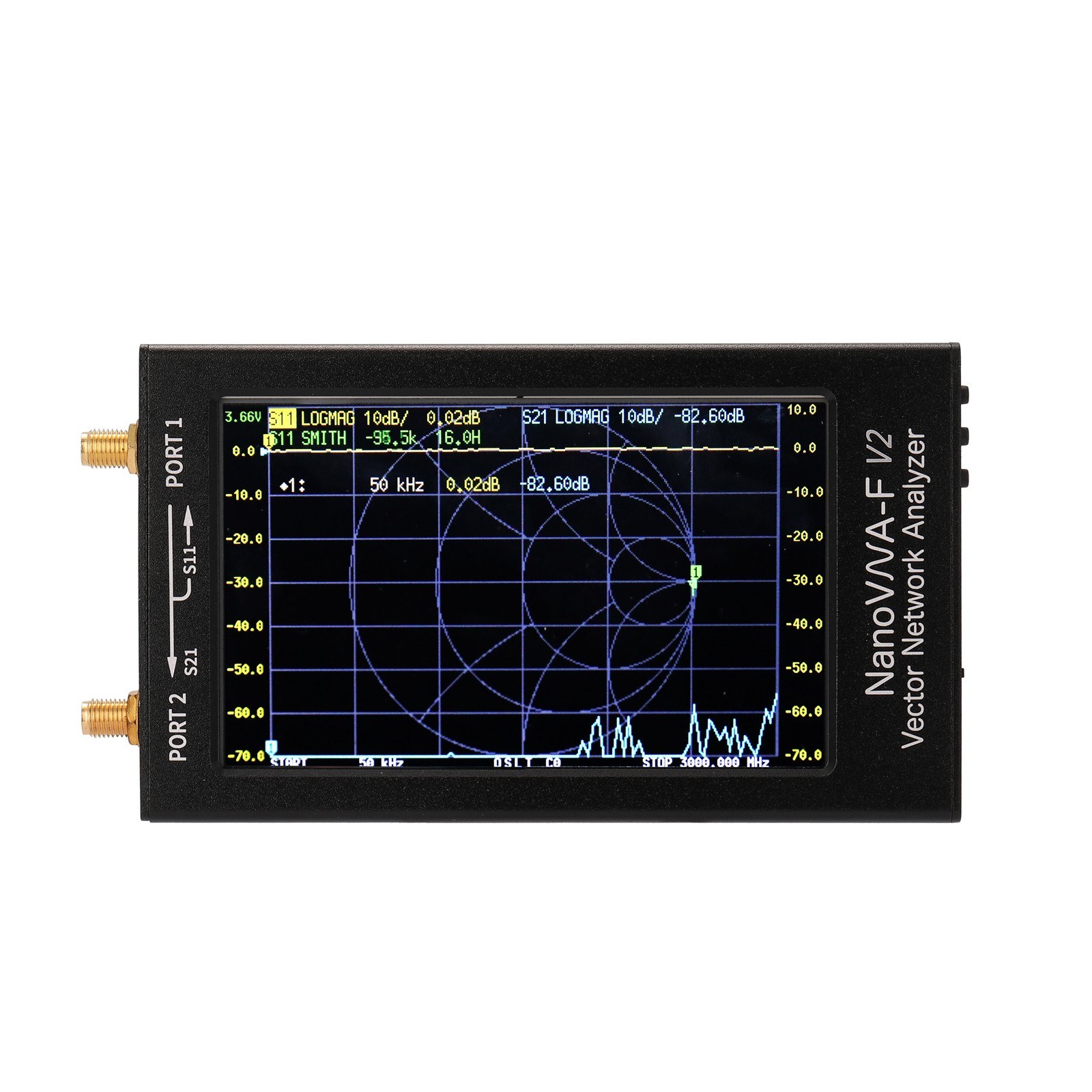 NanoVNA-F V2 4.3 Inch IPS LCD Display Vector Network Analyzer S-A-A-2 Antenna Analyzer Short ...