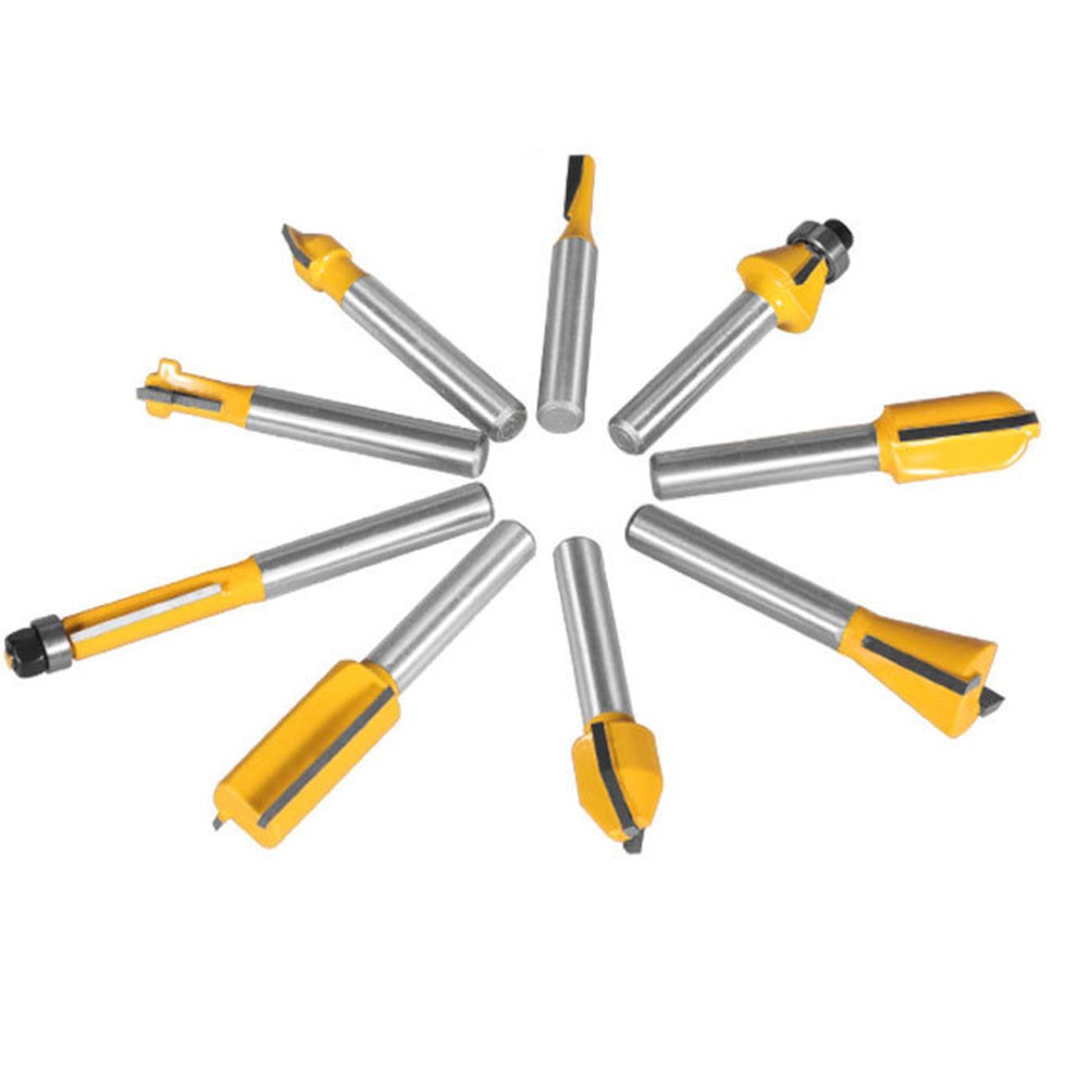 100PCS Tungsten Steel Router Bit Set Wood Woodworking Cutter Trimming ...