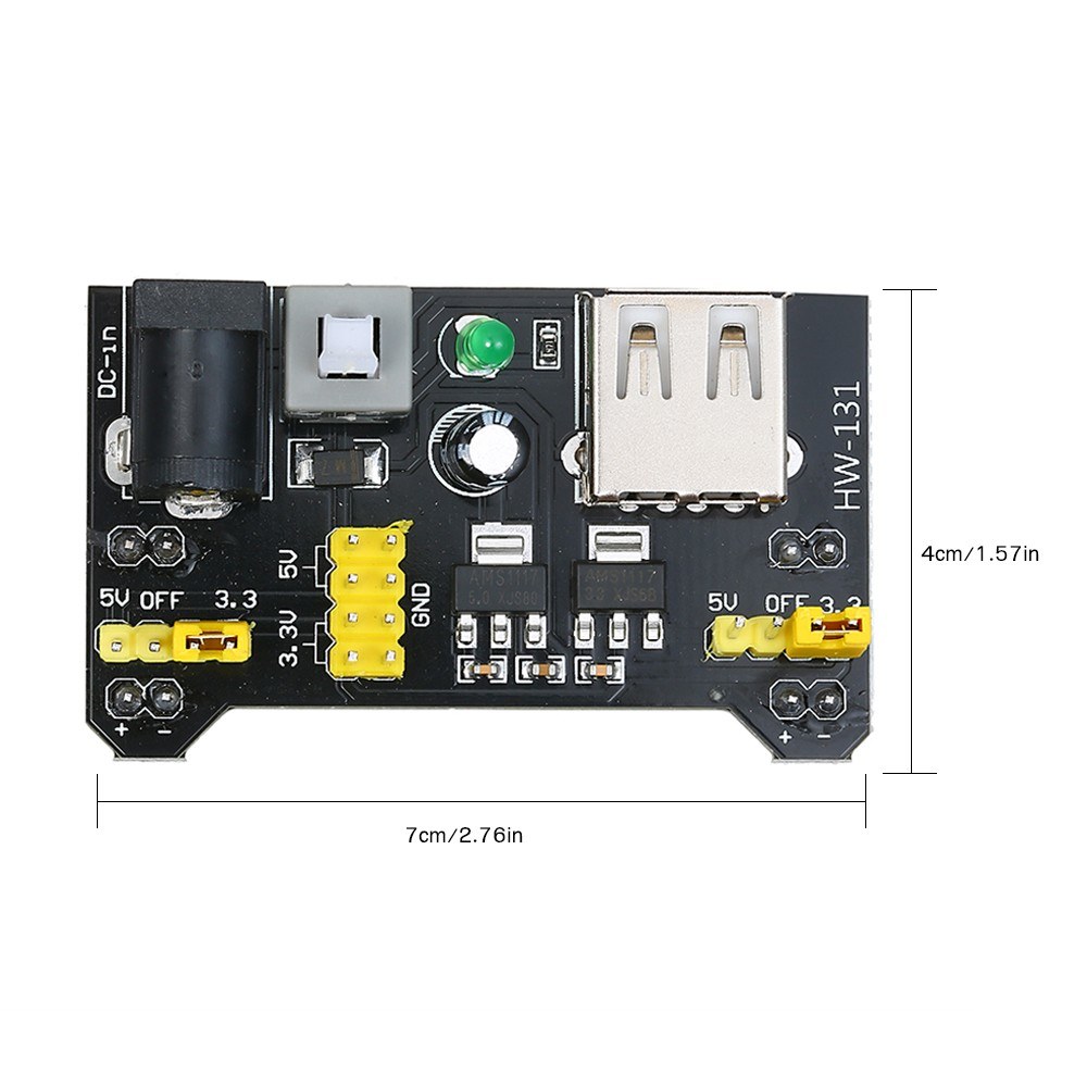 Mini Power Supply Module HW-131 Breadboard Power Module 3.3V/5V Power ...