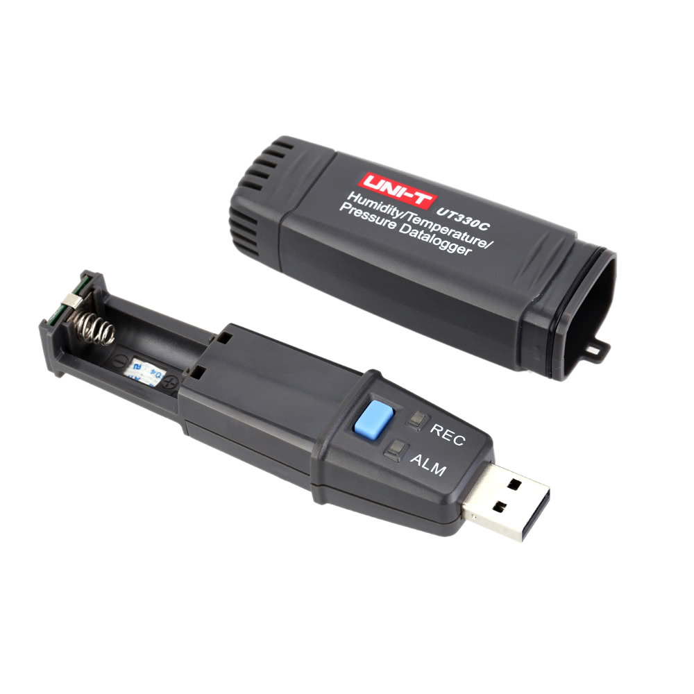 UNI-T UT330C Mini USB Temperature Humidity Atmospheric Pressure Data ...