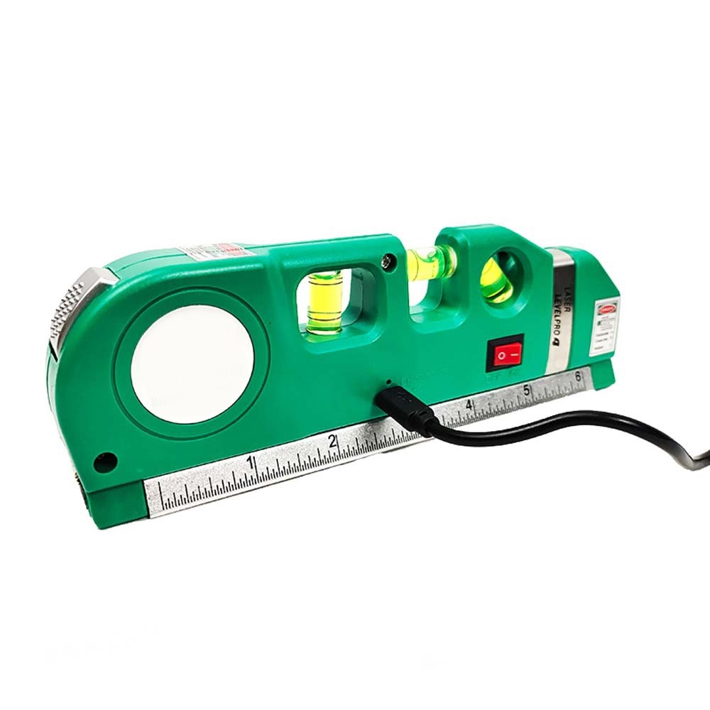 2in1 Laser Lever 2.5m Tape Measure Ruler Rangefinder Building Leveling ...