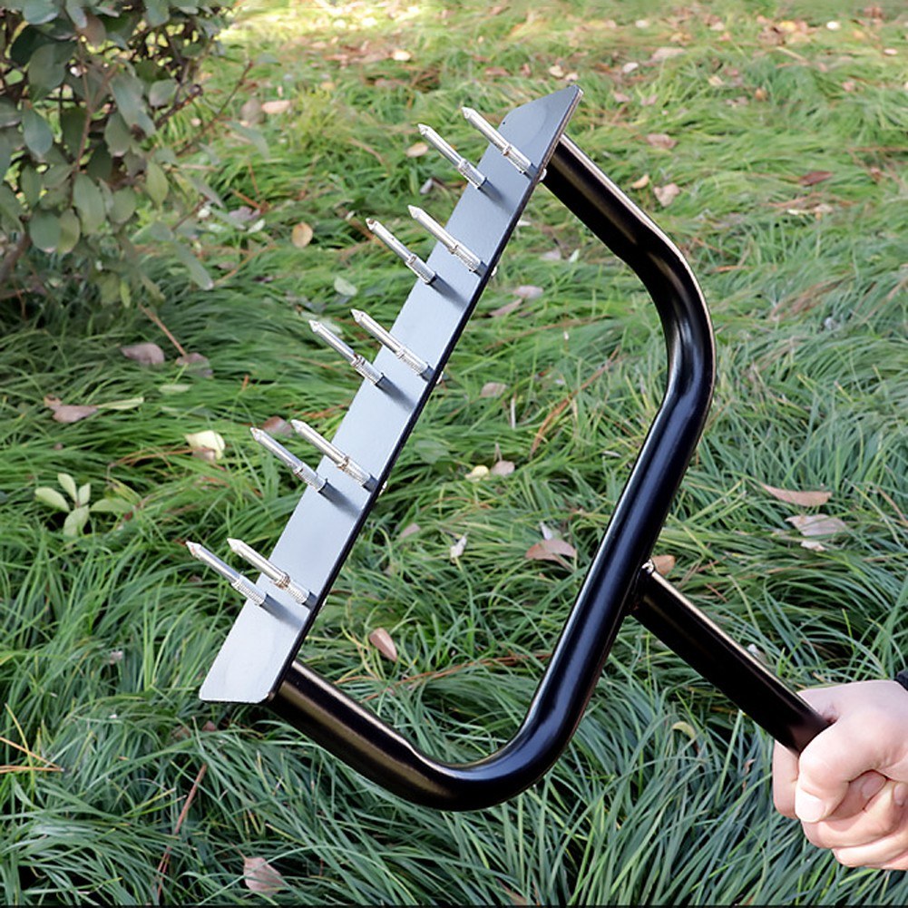 Handheld Standing Type Multi-spike Lawn Soil Scarifier Garden Soil ...