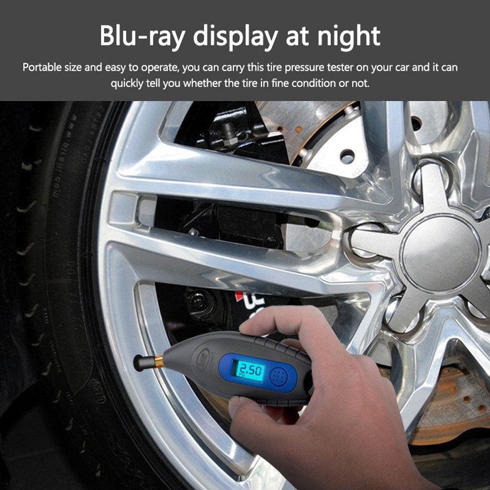 Portable Digital Display Tire Pressure Gauge Car Motorcycle Tire ...