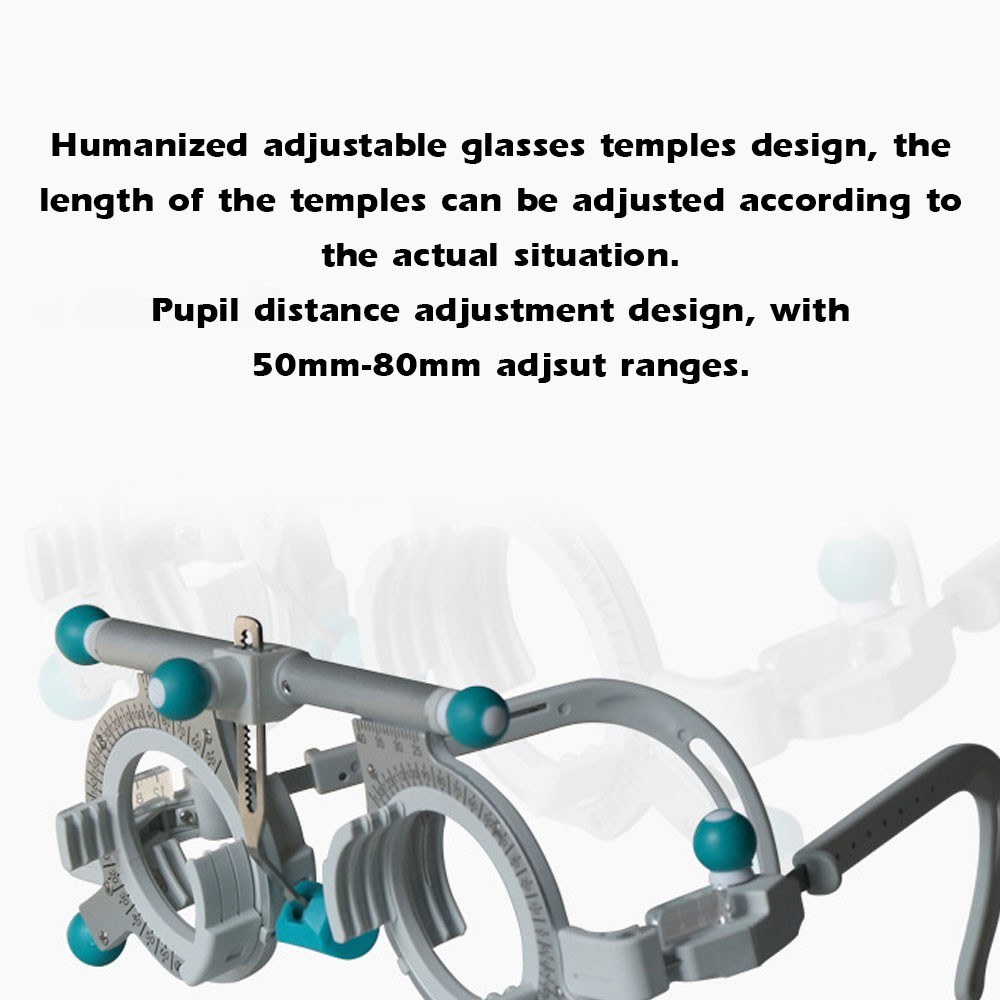 Optical Trial Frame 50-80mm Pupil Distance Adjustable Ophthalmic Trial ...