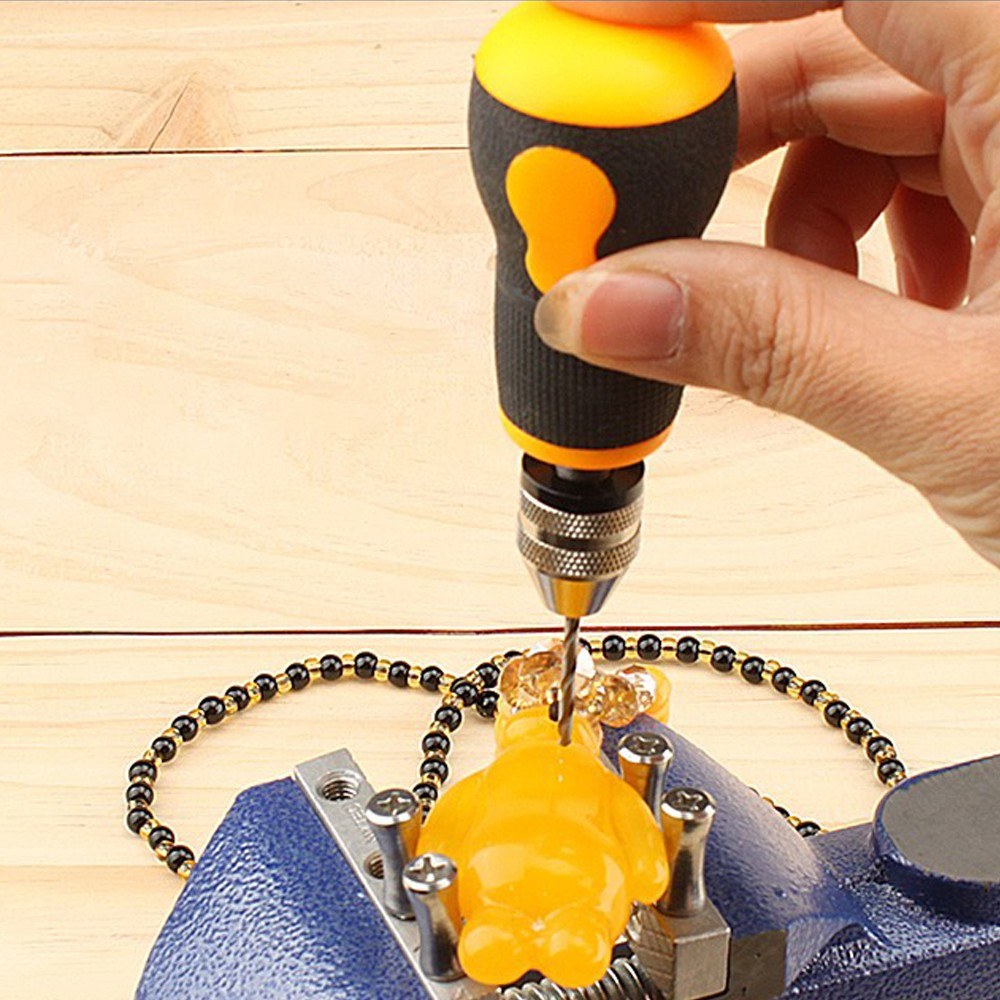 Mini Size Portable Small Hand Drill with 10pcs Twist Drill Bits Set ...