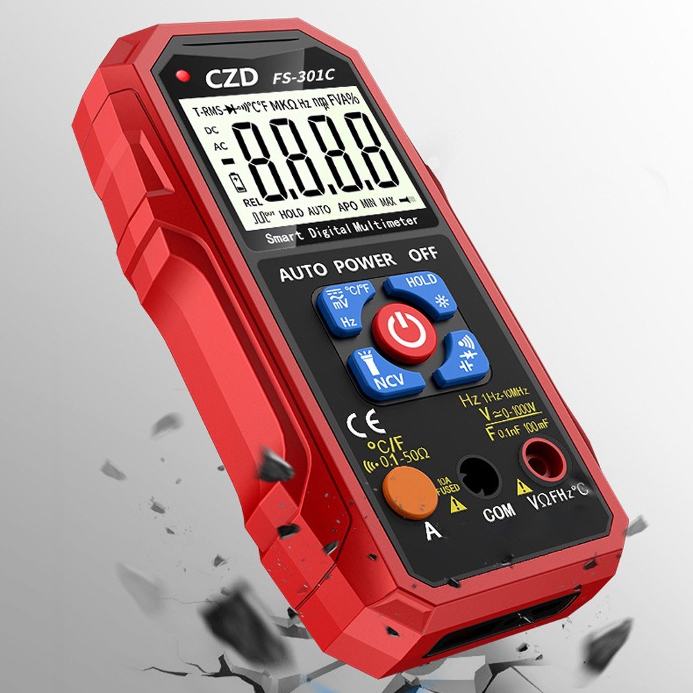 301B Large Display Screen T-RMS Digital Intelligent Portable Multimeter ...