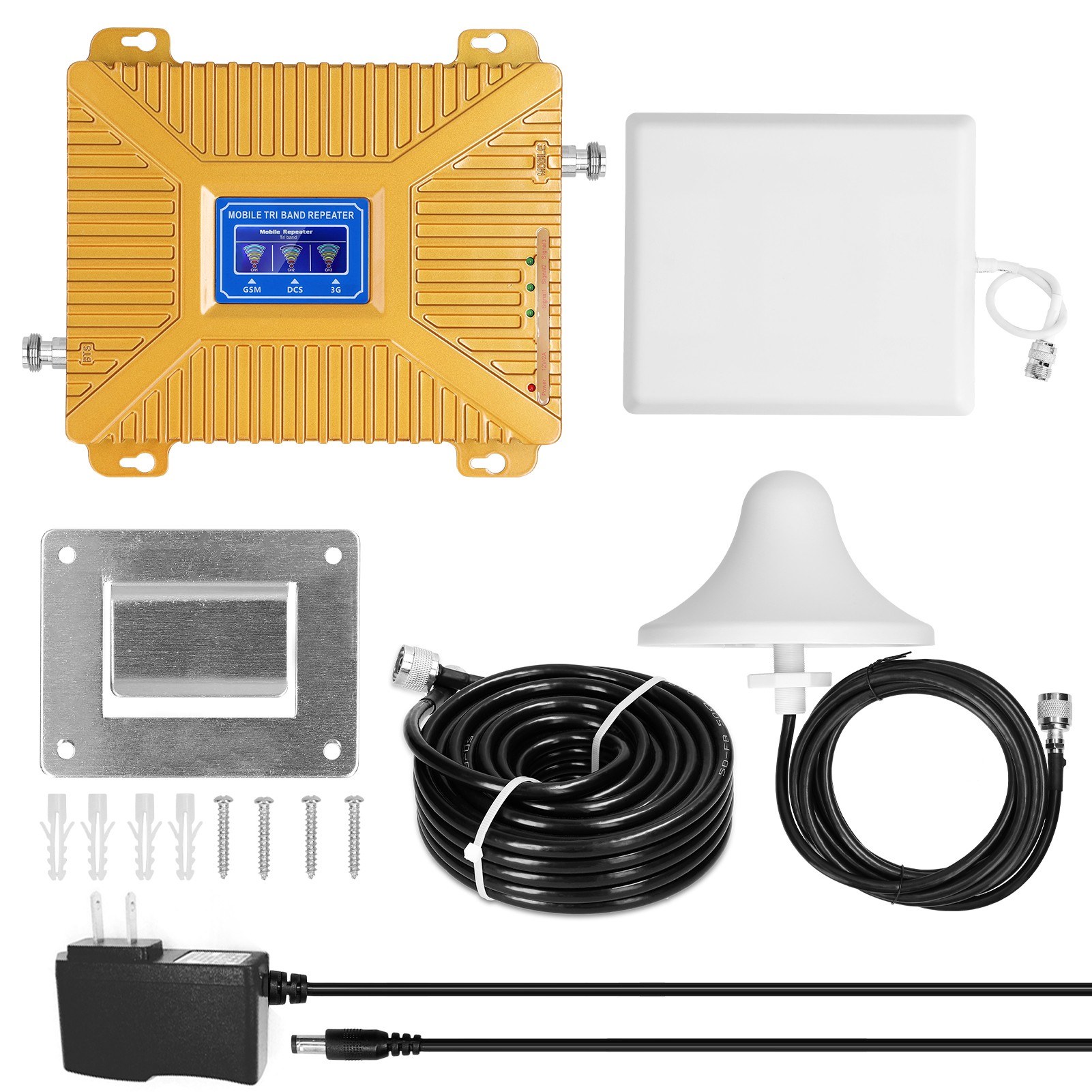 Universal Signal Boosters Intelligent Repeaters Kit900/1800/2100 GSM ...