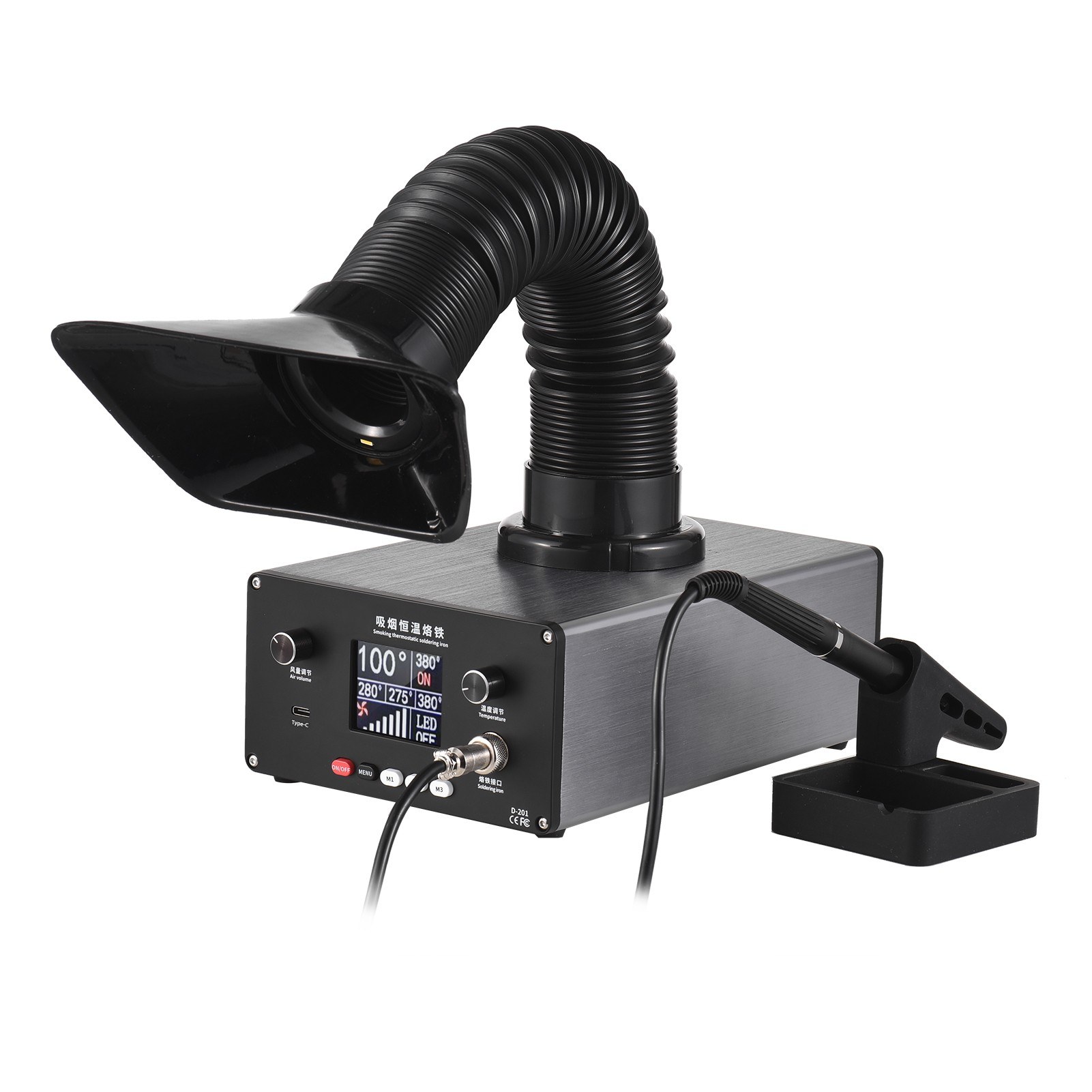 150W Thermostatic Soldering Station Kit Fume Extractor Filter Electric ...