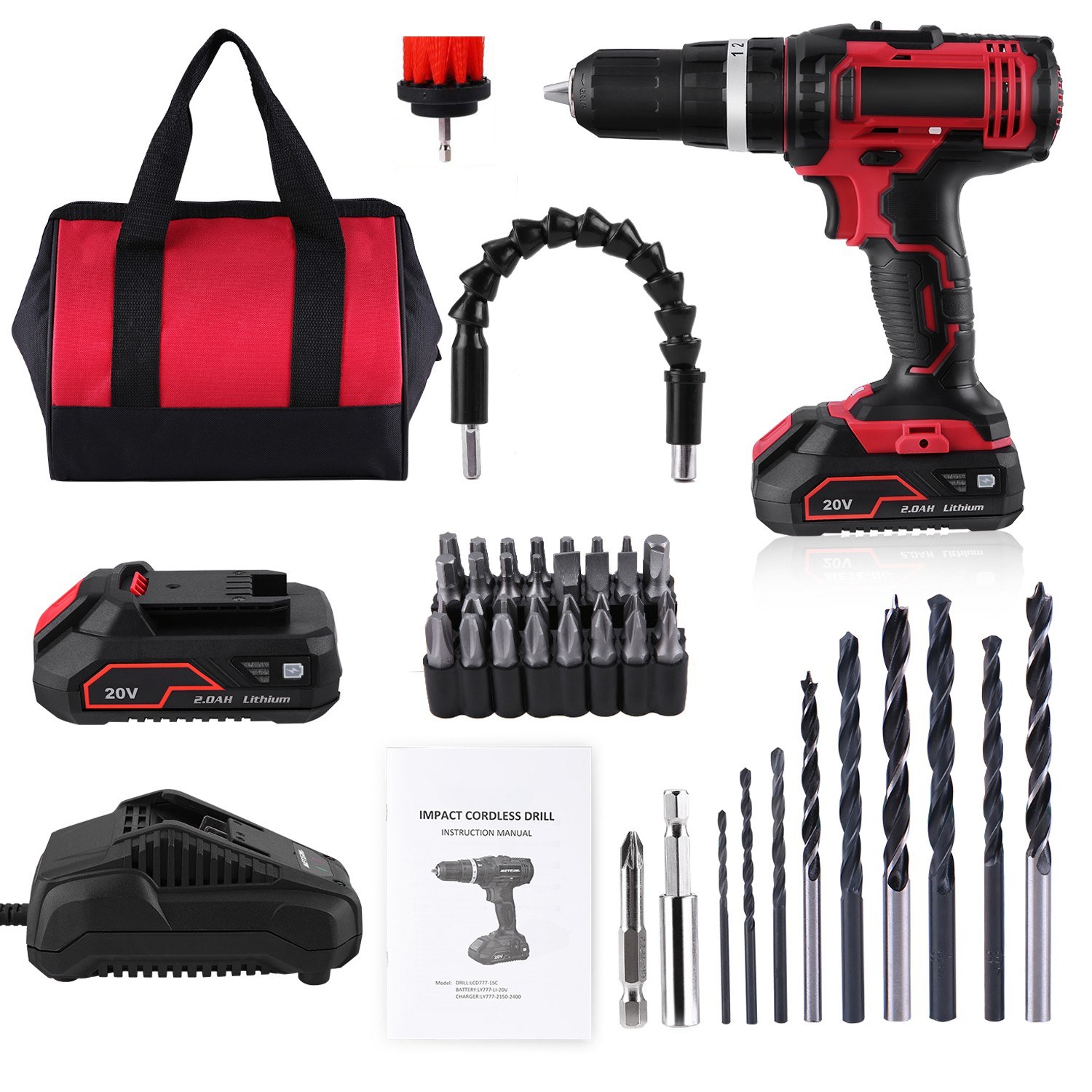 METERK LCD777-1SC Double speed impact drill set US