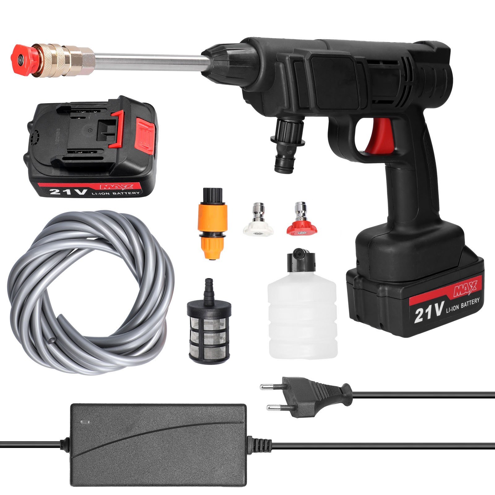 Household Cordless High Pressure Car Wash Tool Portable Vehicle ...