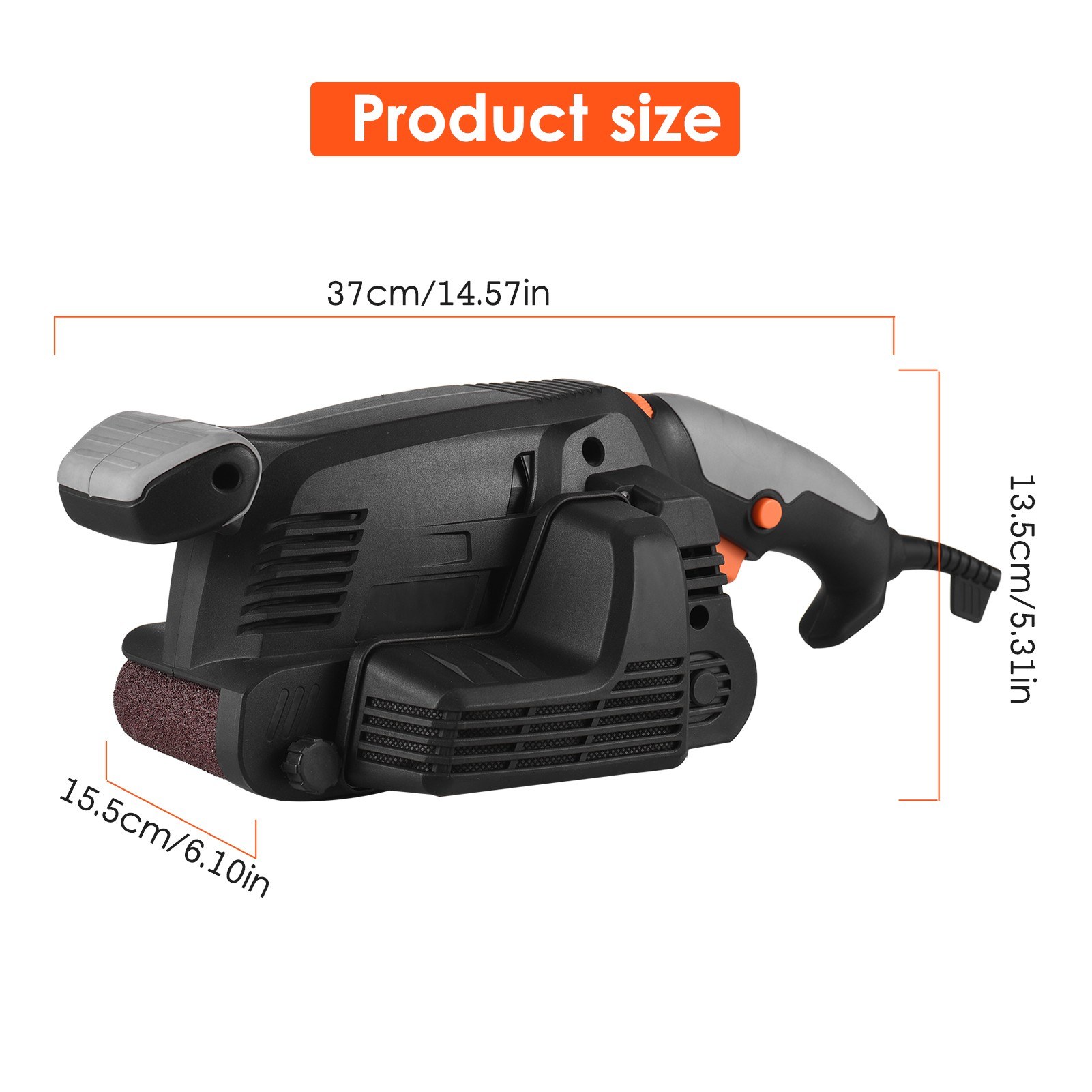 600W Electric Belt Sander for Wood Variable Speed Power Sander ...