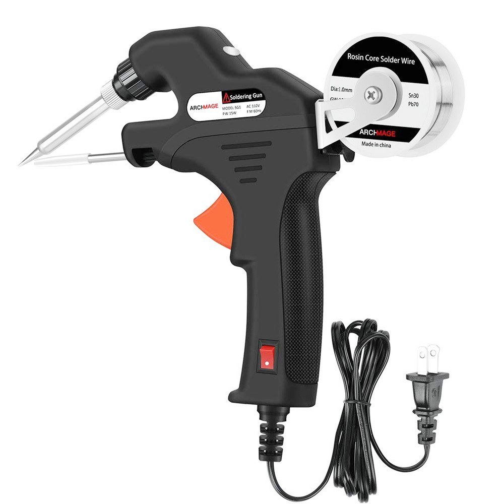 Soldering Gun Kit 5 in 1 Automatic 60W Electronics Solder Iron Gun Kit ...