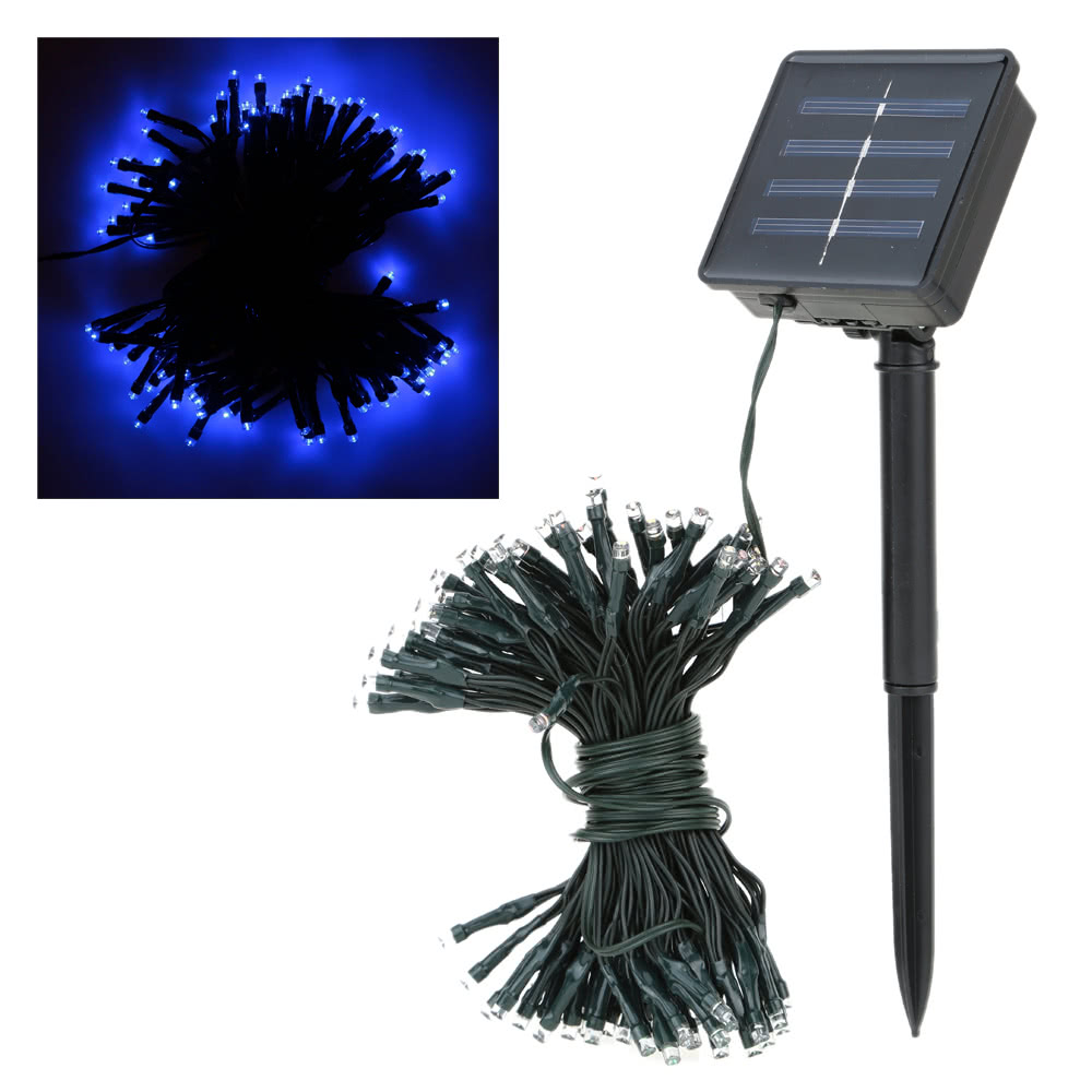 Blue Solar LED String Light