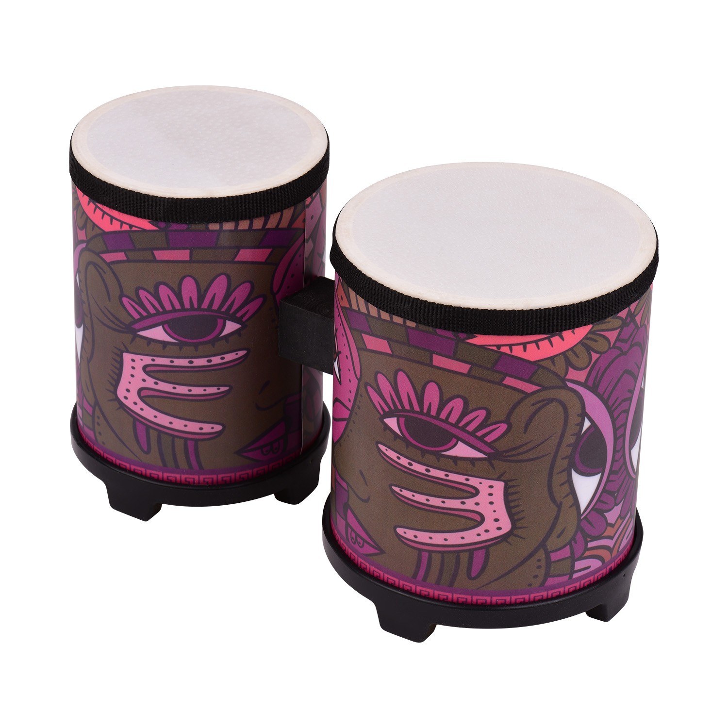 Bongo Drum Percussion Instrument Pigskin Drum Head Wood Musical Toy ...