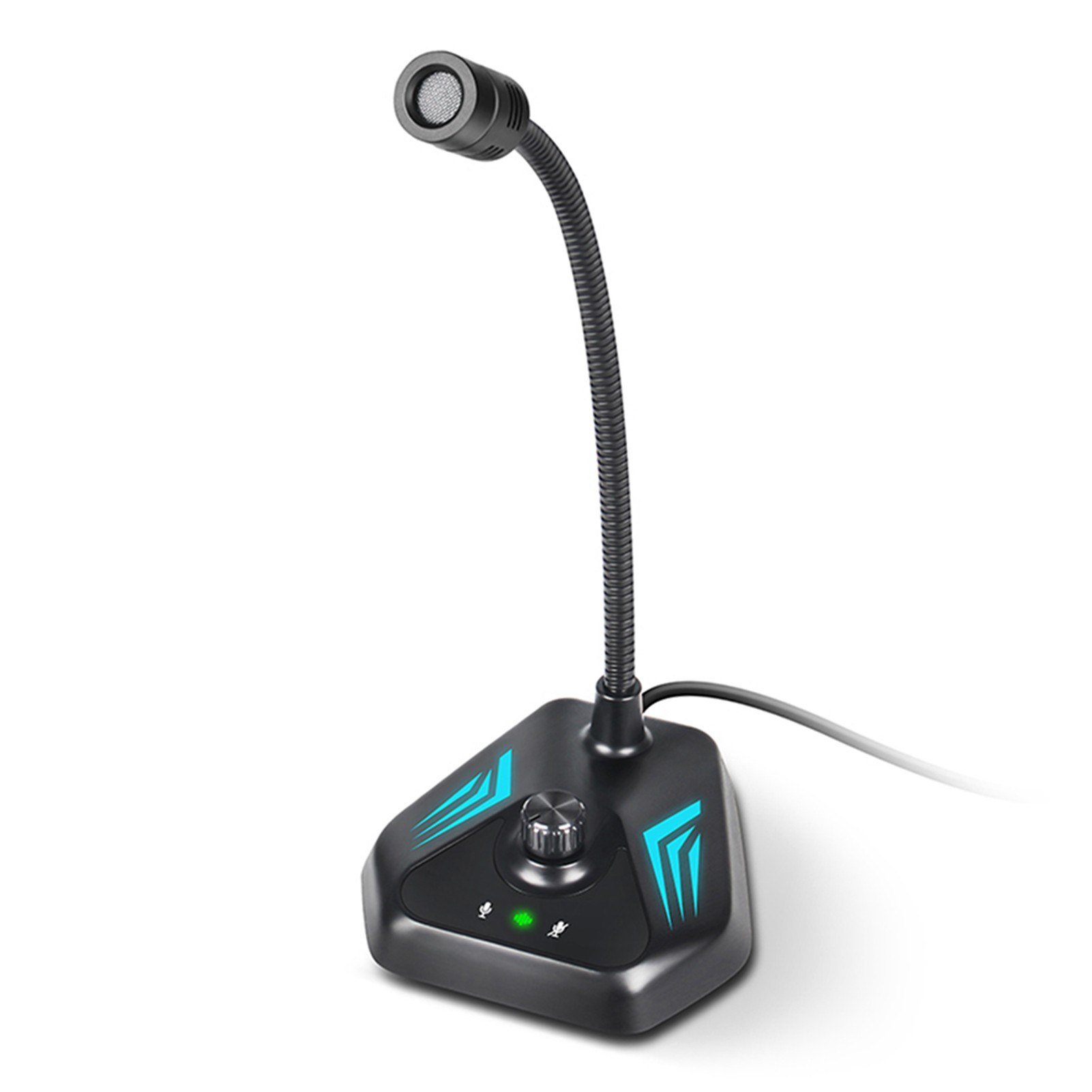 USB Microphone with Adjustable Shaft Flexible Neck Condenser Microphone ...