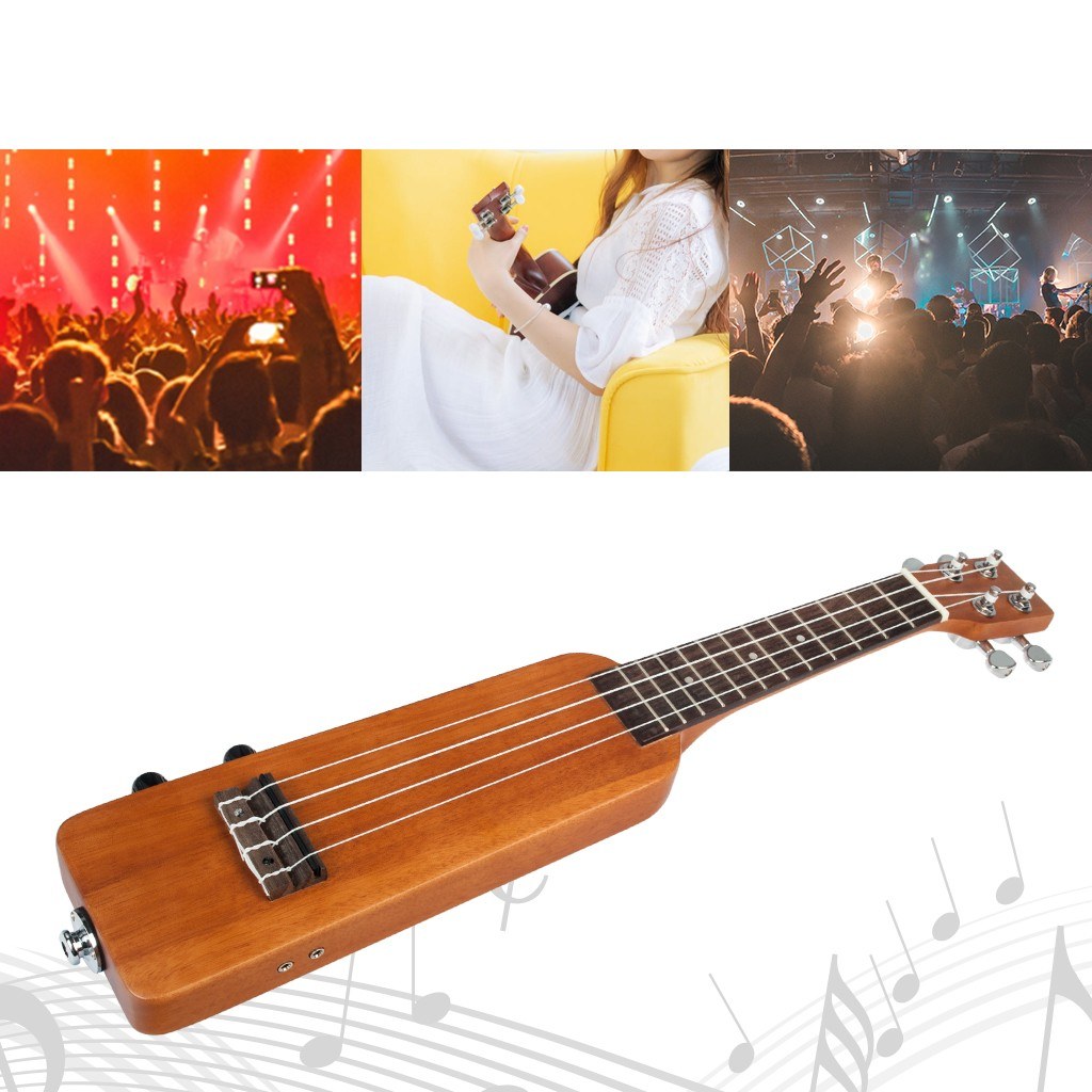 Creative Bottle Shape 21 Inch Solid Wood Okoume Electric Ukulele ...