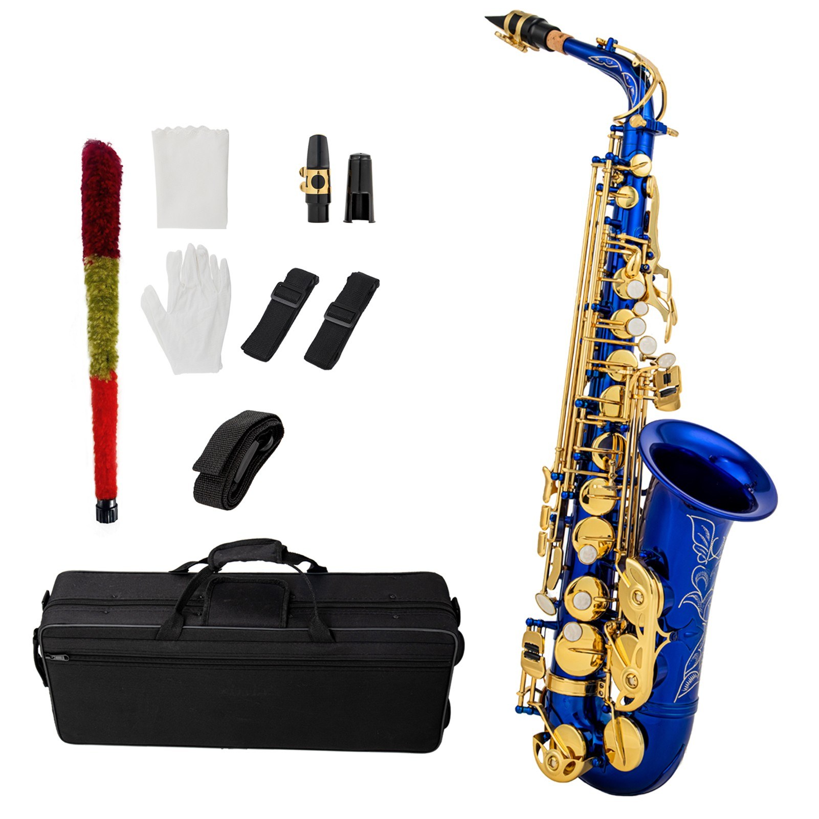 High-Quality Brass Eb Alto Saxophone E Flat Sax 802 Key Type