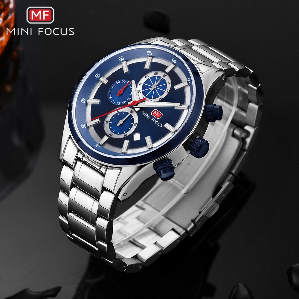 MINI FOCUS Relojes de acero inoxidable para hombre