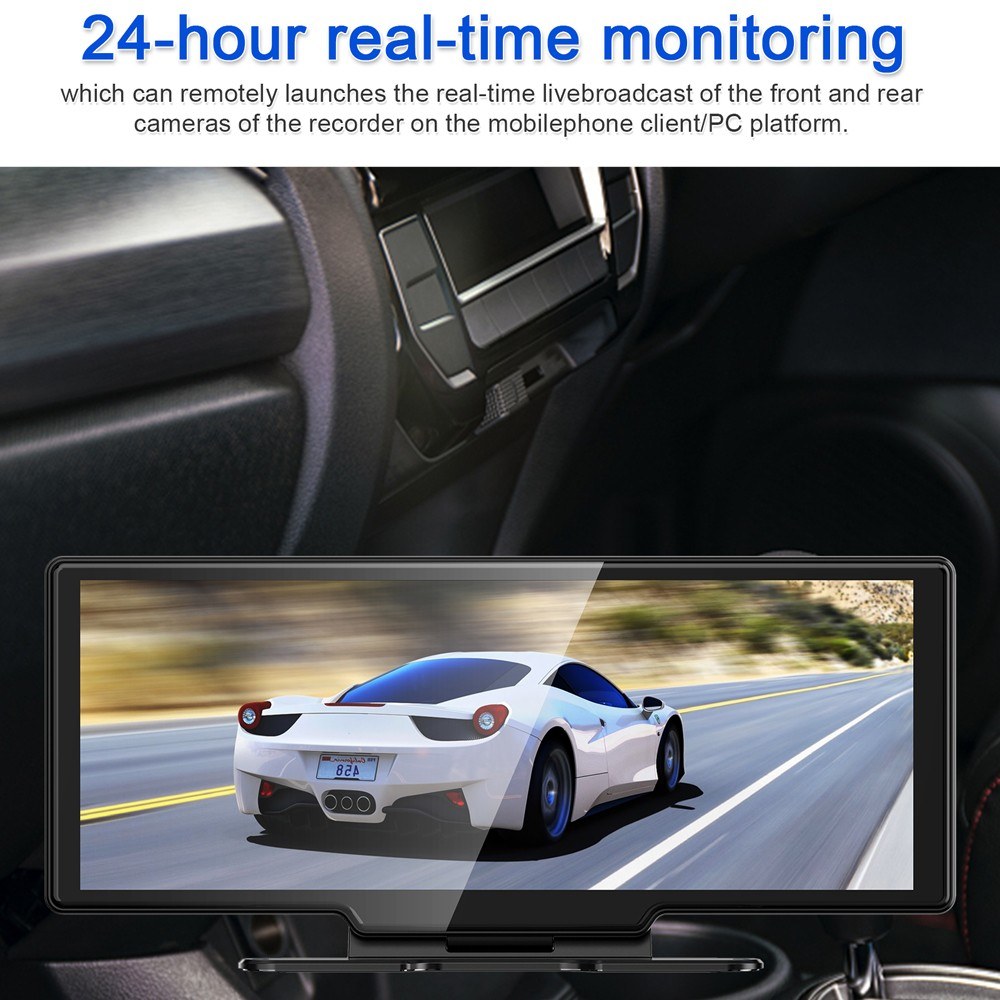 10.26in BT Wide Screen Car Video Recorder Auto Dash Cam Car Camera ...