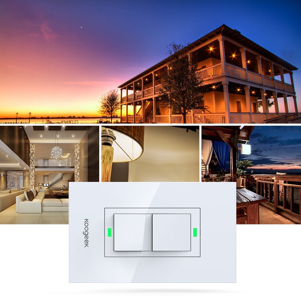 Two Gang Wi-Fi Enabled Smart Light Switch - Koogeek.com