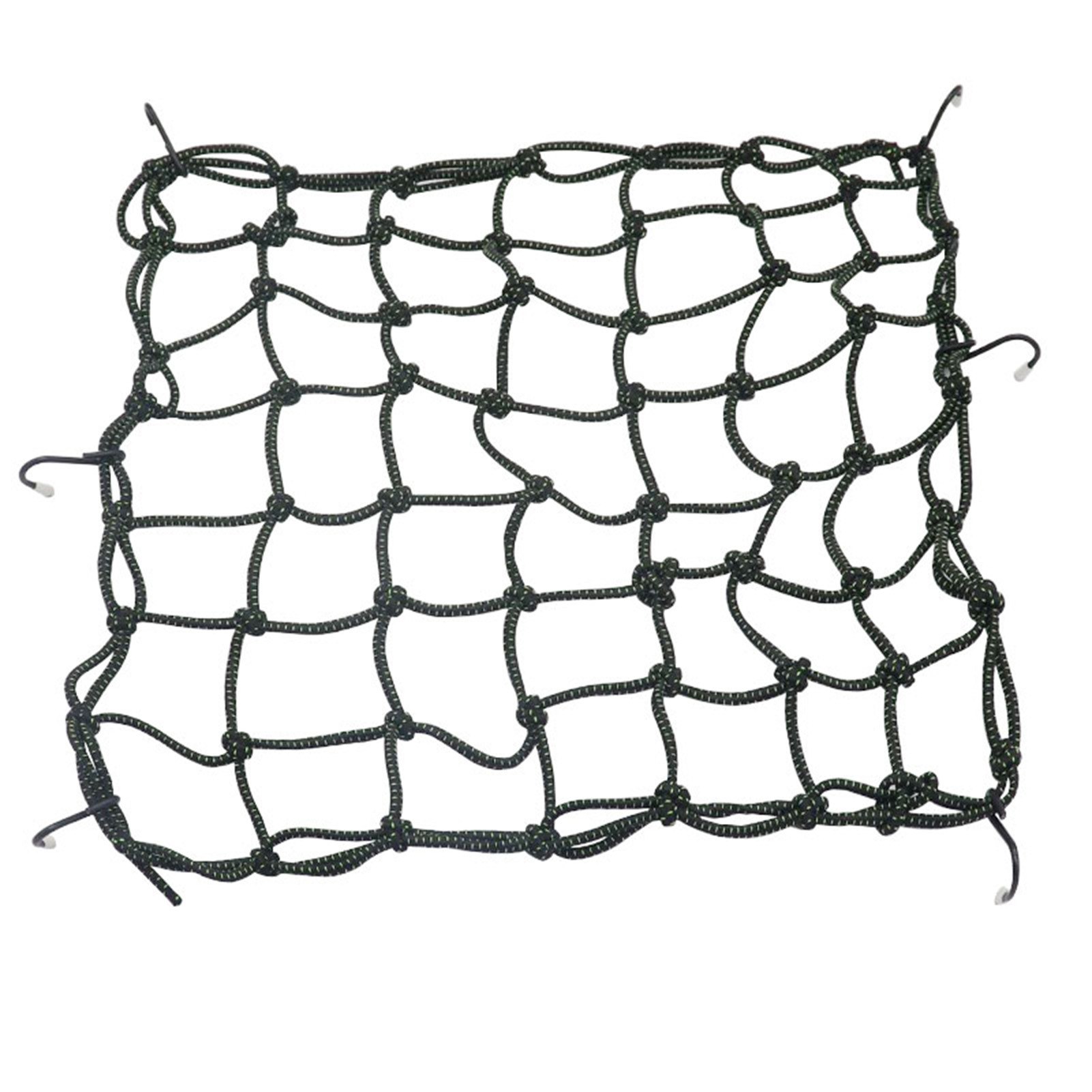 15.7inch X 15.7inch Motorcycle Cargo Net with 6 Hooks 49 Grids Large ...