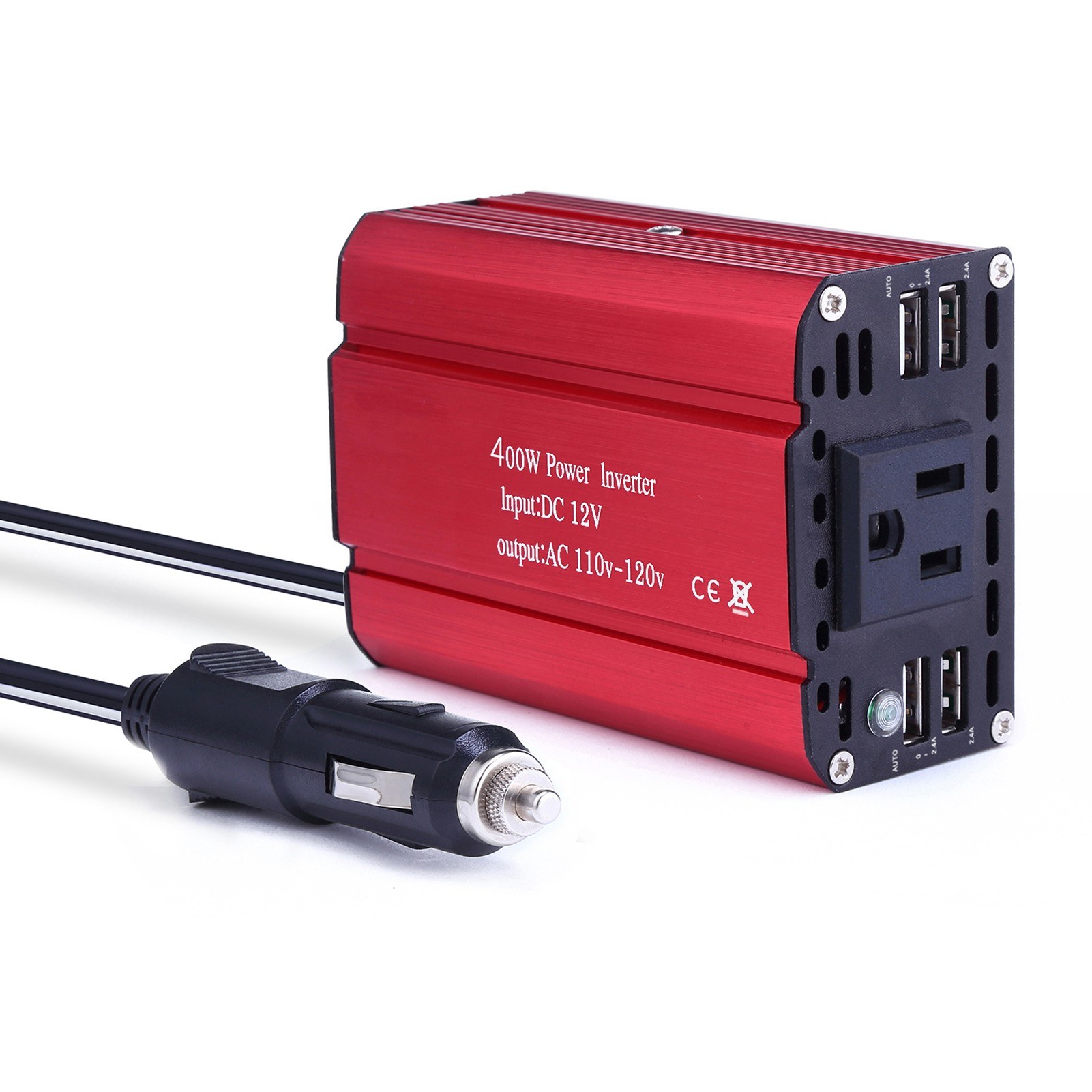 400W Power Inverter DC 12V to 110V AC Car Inverter Vehicle Power ...