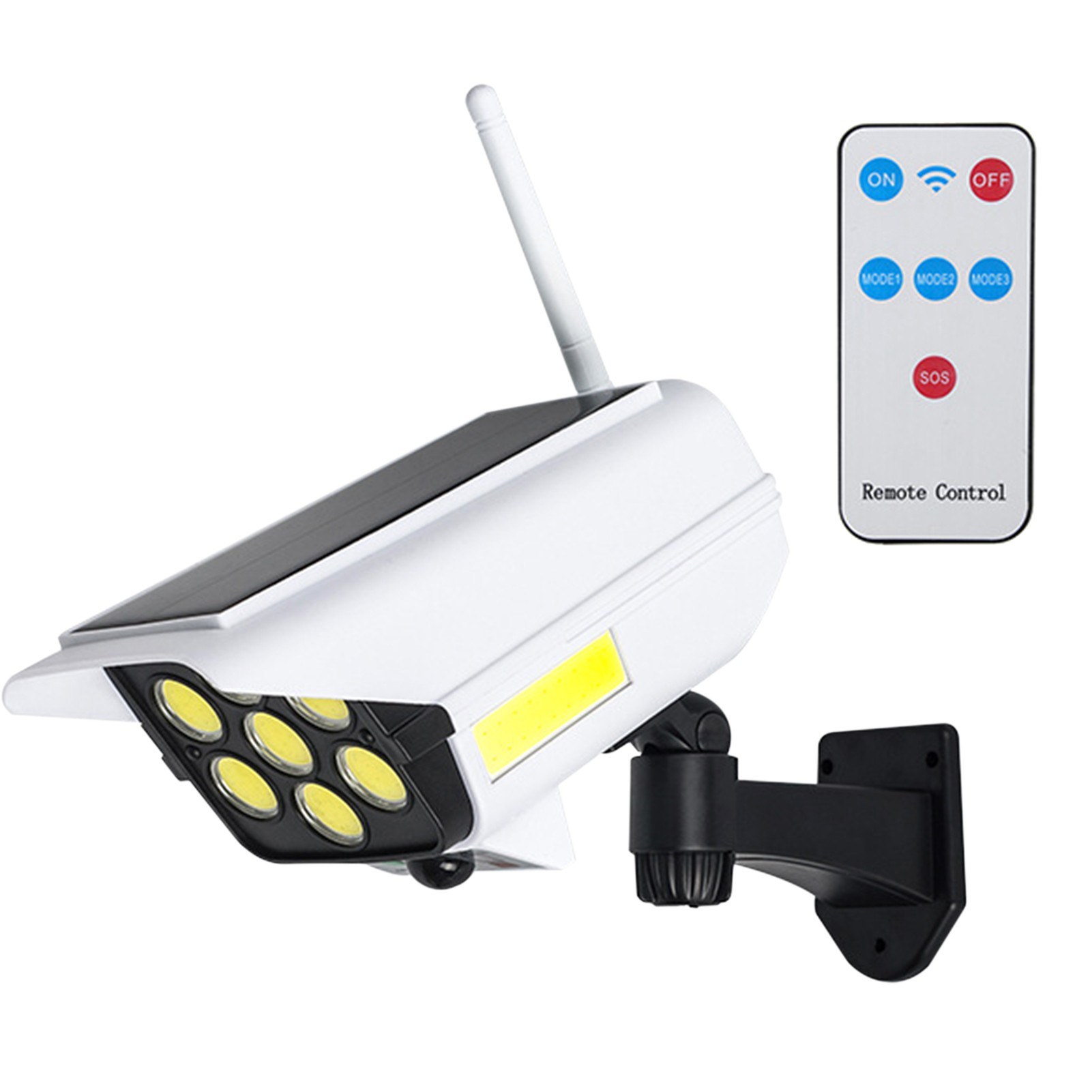 Lampe murale à énergie solaire fausse caméra LED lumière extérieure ...