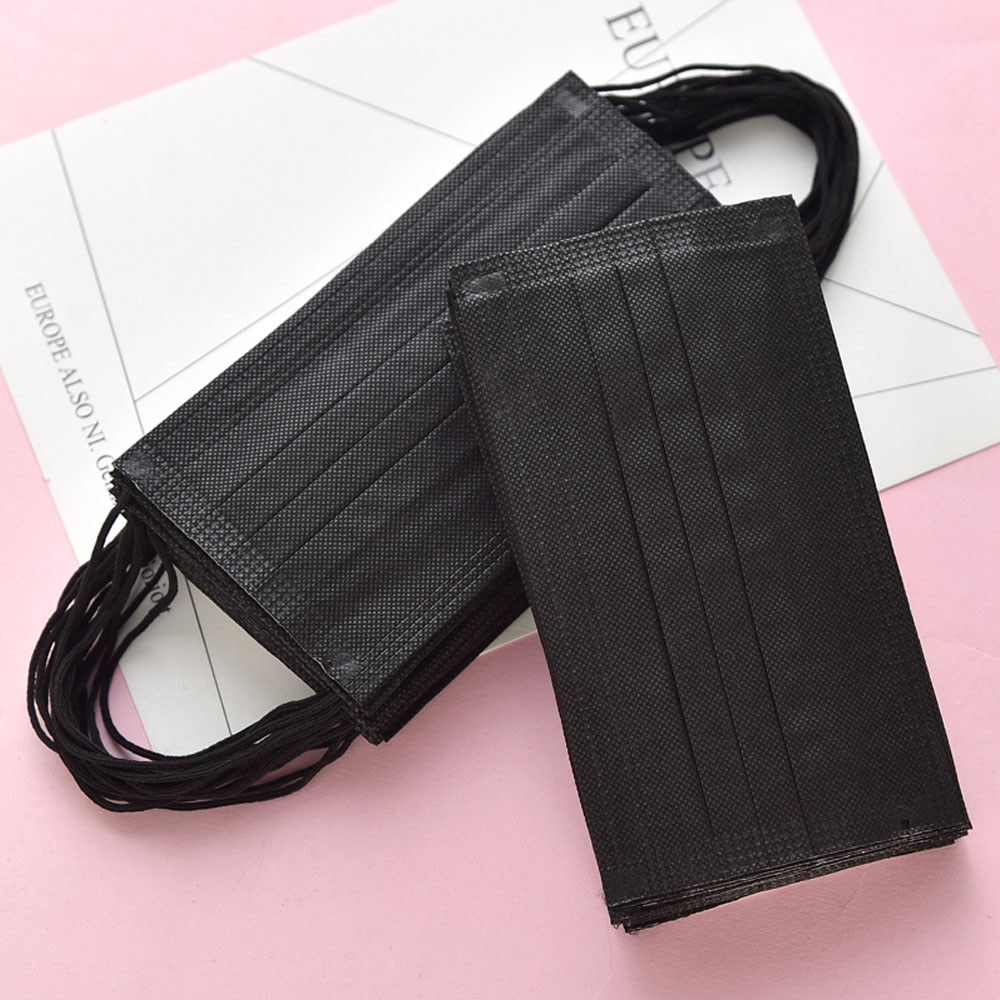 50PCS Disposable Face Mask PPE Adaptable Nose Bar 3-Layer Protective ...