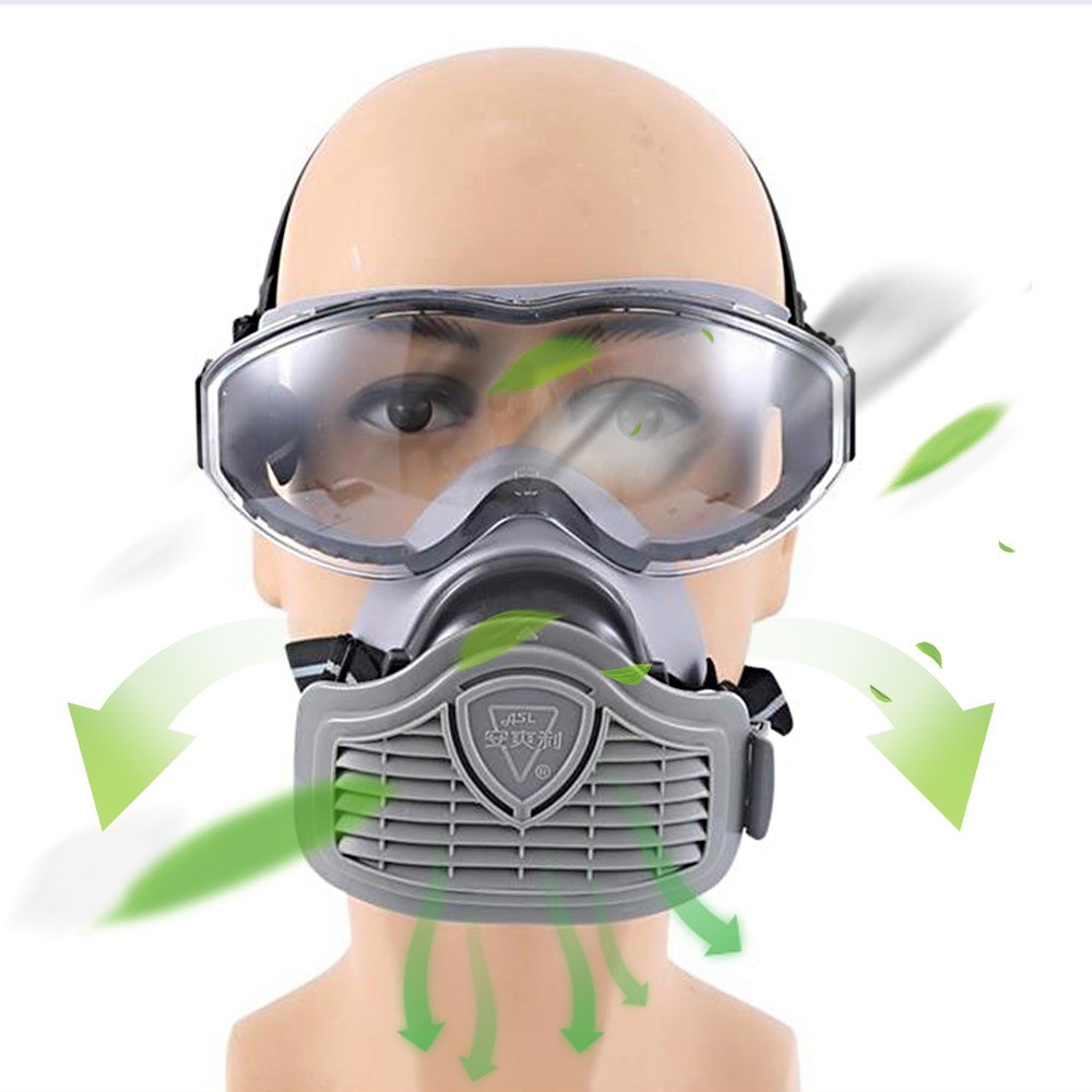 Full Face Mask Anti-Dust Mask Goggles Set Paint Spraying Decoration ...