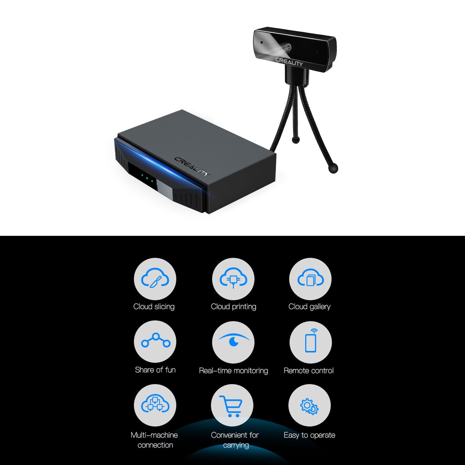 Original Creality 3D Printer Monitor Smart WiFi Box with Camera HD ...