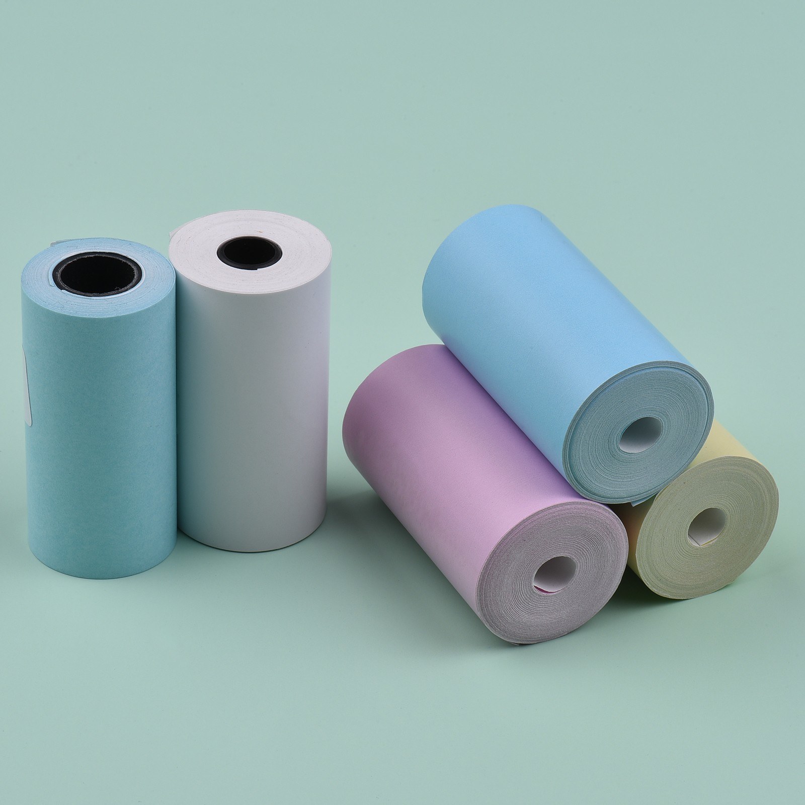 5pcs Color Thermal Paper Roll Set 57x30mm/2.17x1.18in Photo Picture ...