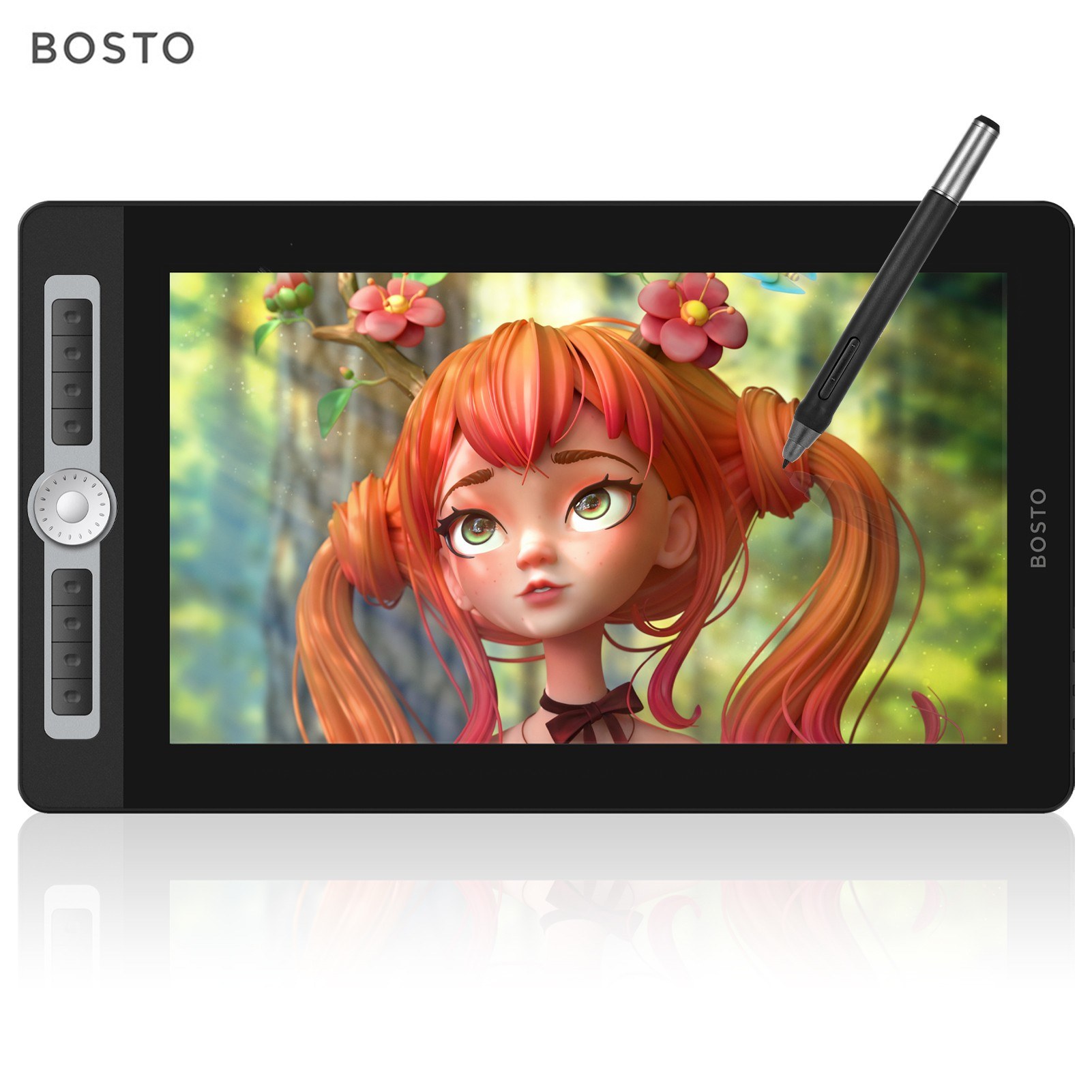 BOSTO 16HD Pro Portable 15.6 Inch H-IPS LCD Graphics Drawing Tablet