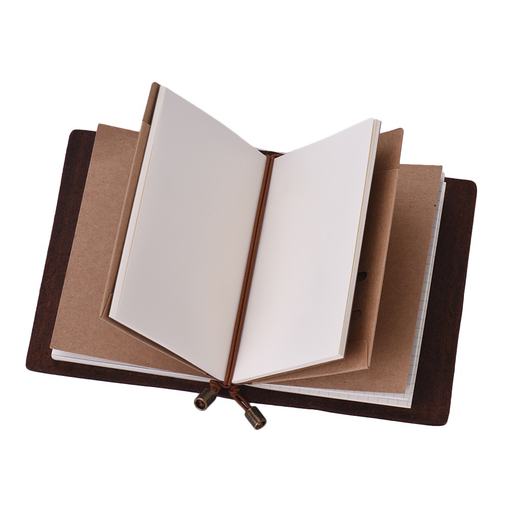 Leather Soft Cover Refillable Journal Notebook with Elastic Strap Diary ...