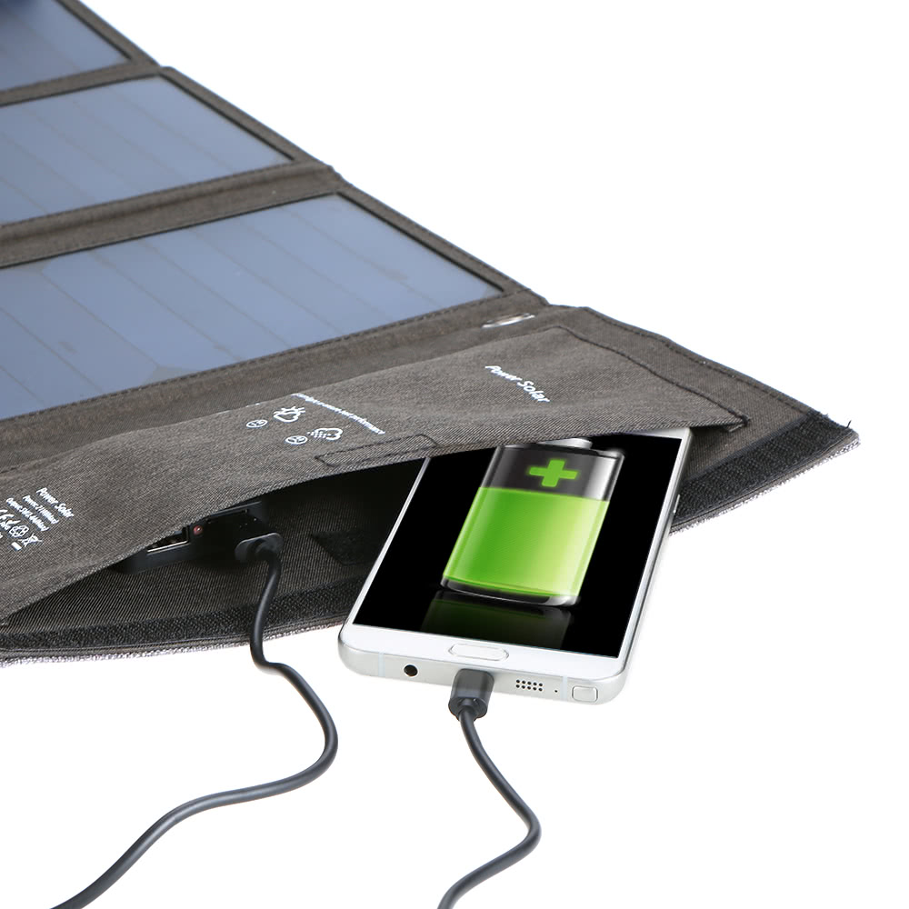 Portable Foldable 21W Solar Charger Powerport Sun Power Solar Panel Charge