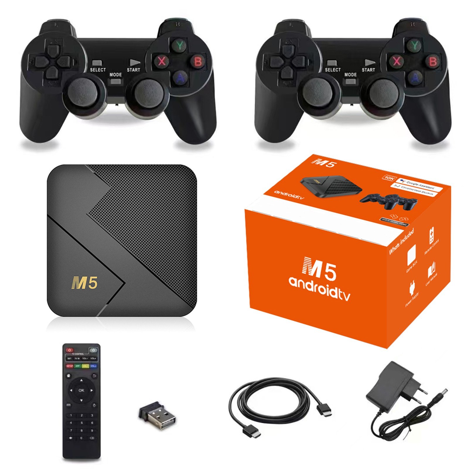M5 Game Console with 10000+ Built-in Retro Games Two Competitive Game ...