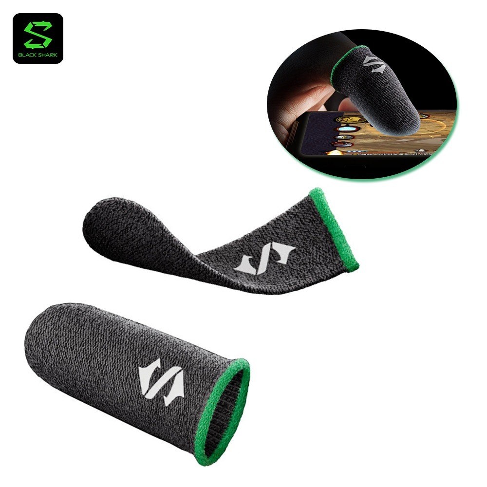 BLACK SHARK Gaming Finger Sleeve Touchscreen Finger Sleeve 0.25mm Ultra ...
