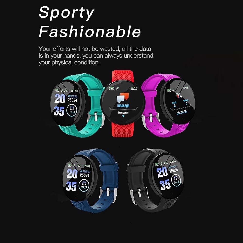 D18 1.3in Intelligent Watch Sports Waterproof Smartwatch