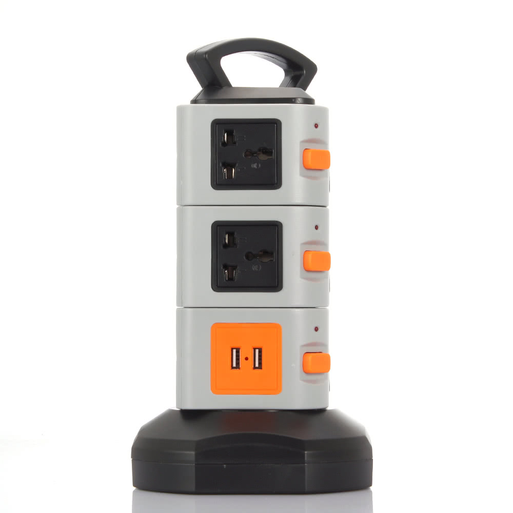 KKmoon JW Vertical Multi-Socket 3 Layers 2.1A USB Smart Power Sockets