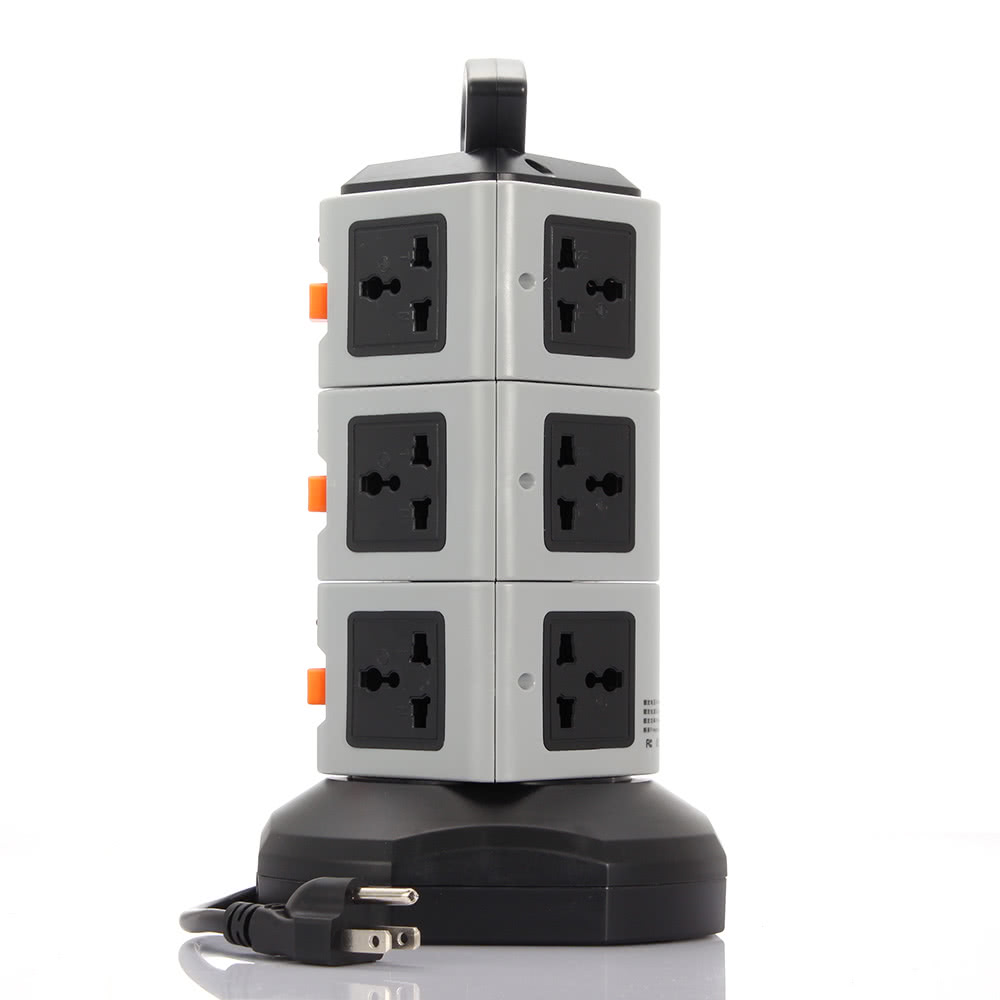 KKmoon JW Vertical Multi-Socket 3 Layers 2.1A USB Smart Power Sockets