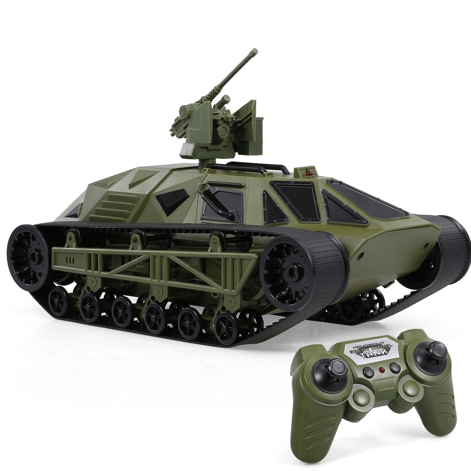 FC166 2.4G 1/12 Remote Control Battle Tank All Terrain Tank Vehicle 360 ...