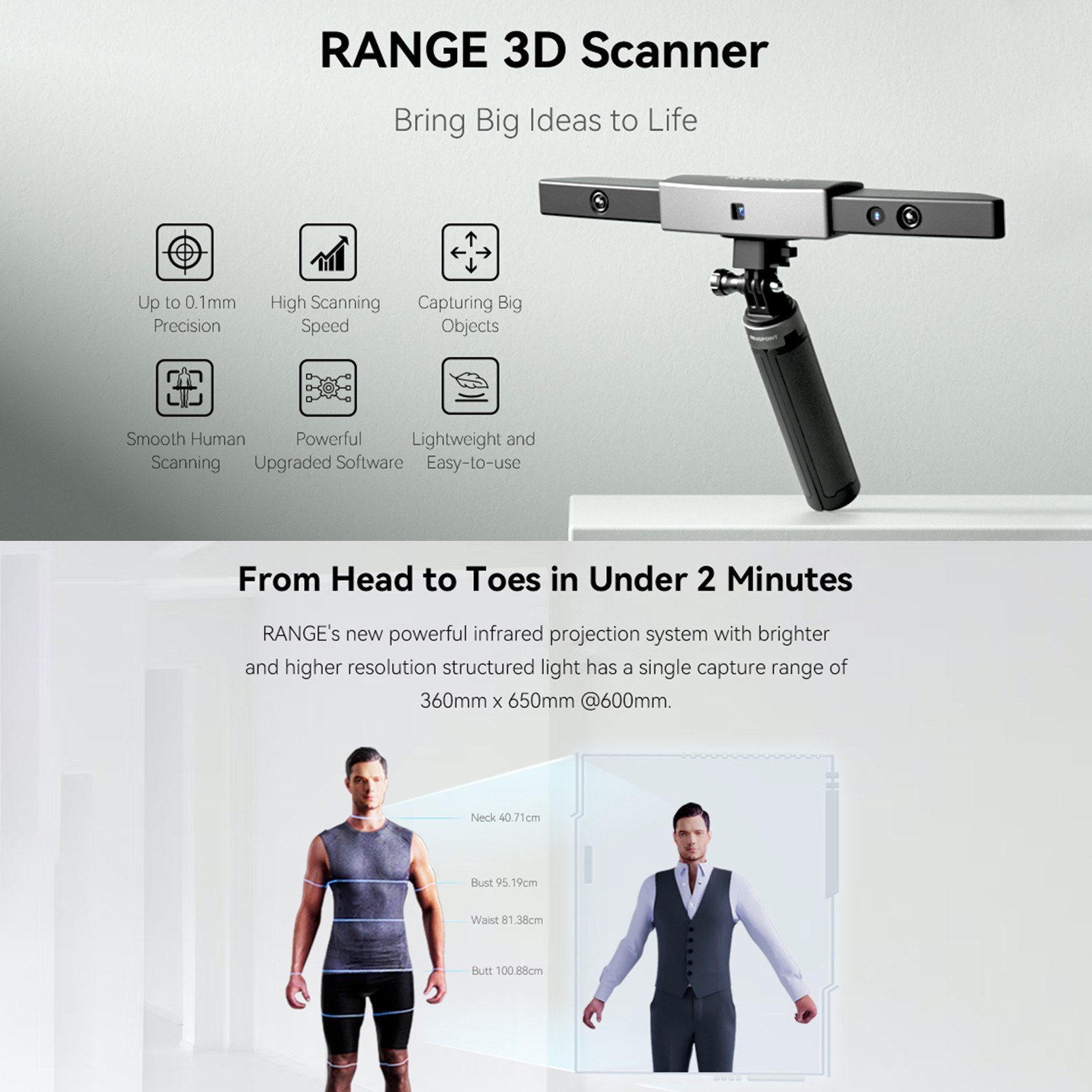 Revopoint RANGE 2 3D Scanner Premium Version