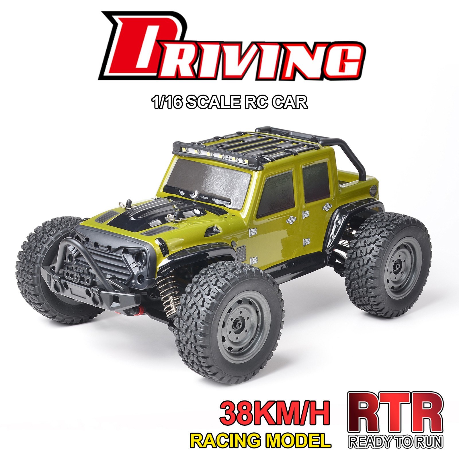 Off-Road Truck RC Car High Speed 38km/h 1/16 2.4GHz Racing Car 4WD RTR ...