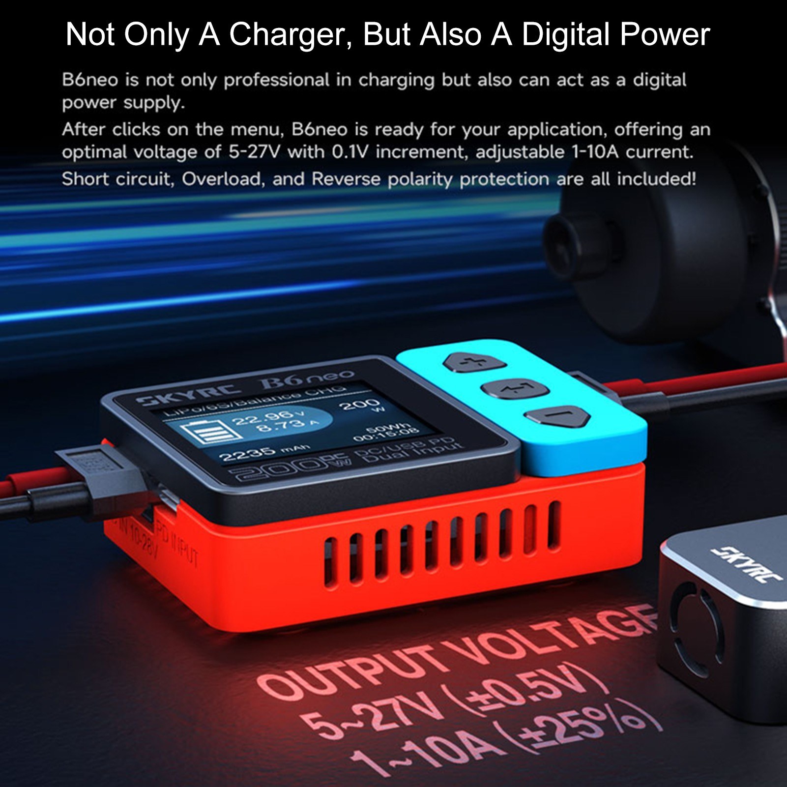 SkyRC B6neo Smart Charger DC 200W 10A PD 80W LiPo Battery Balance ...