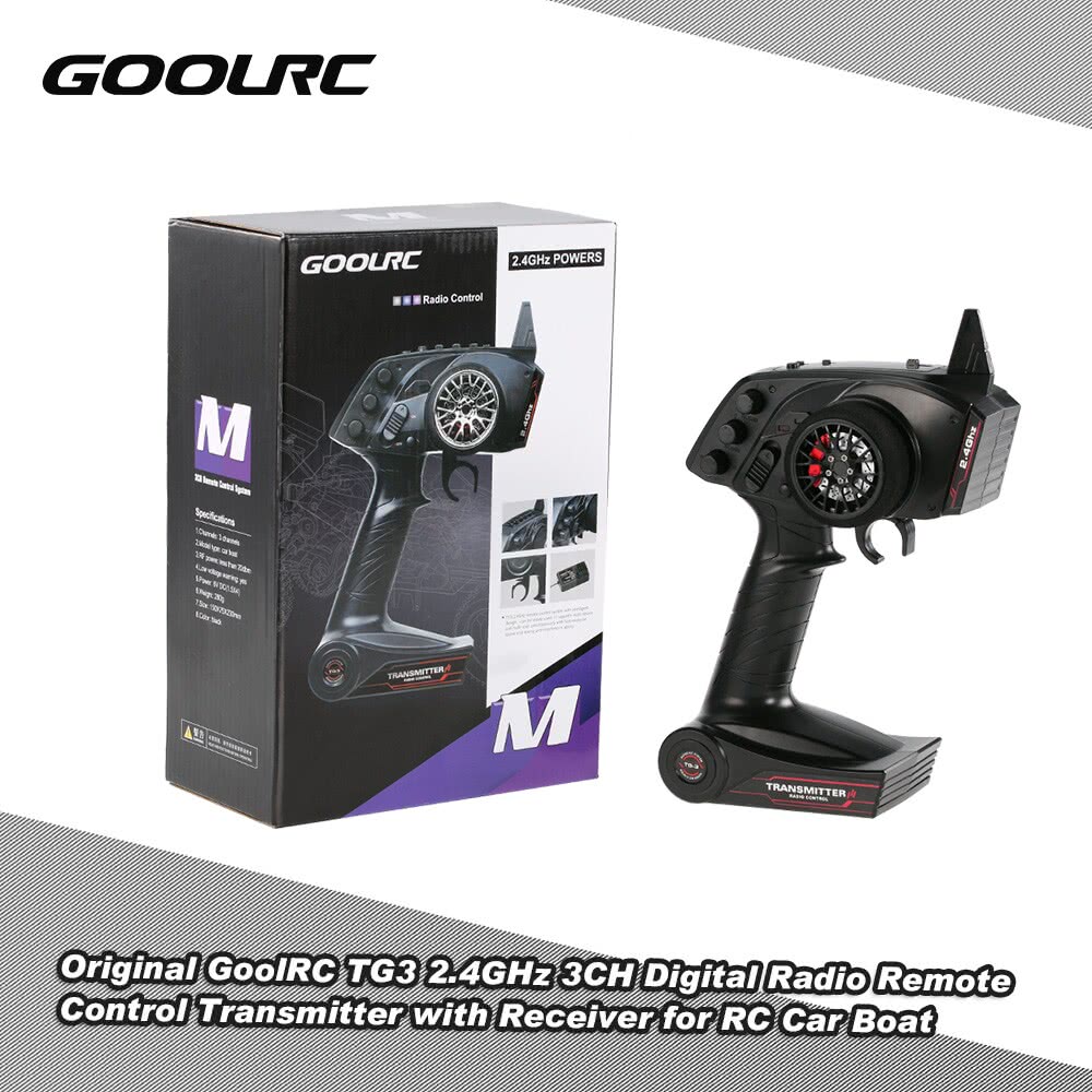 Original GoolRC TG3 2.4GHz 3CH Digital Radio Remote Control Transmitter ...