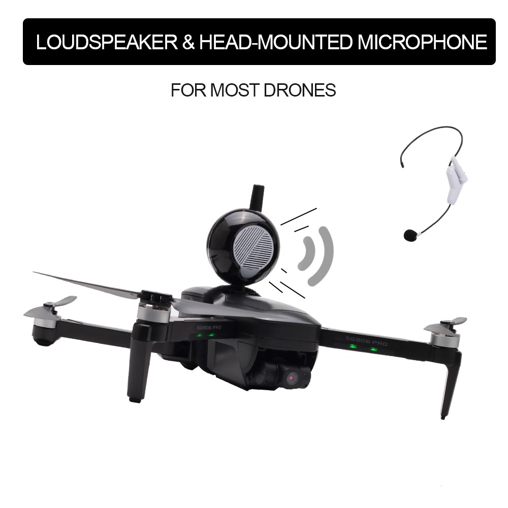 RC Drone Speaker Kit Drone Loudspeaker Megaphone 984ft Control Distance ...