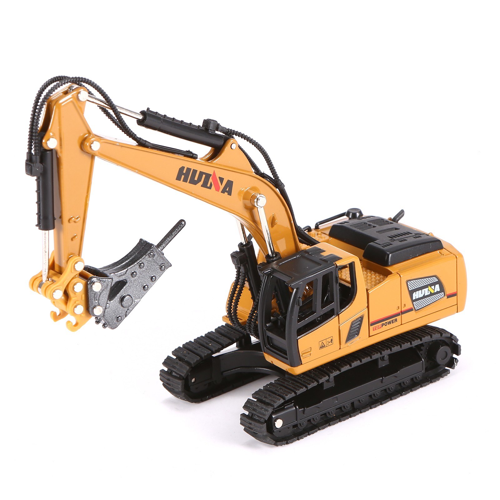 HUINA 1811 1/60 Metal Alloy Drill Excavator Truck Car Model Toy ...