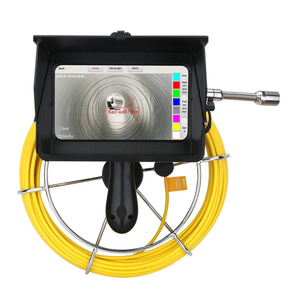 F9600-30M 7 Inches AHD Handheld Pipeline Camera